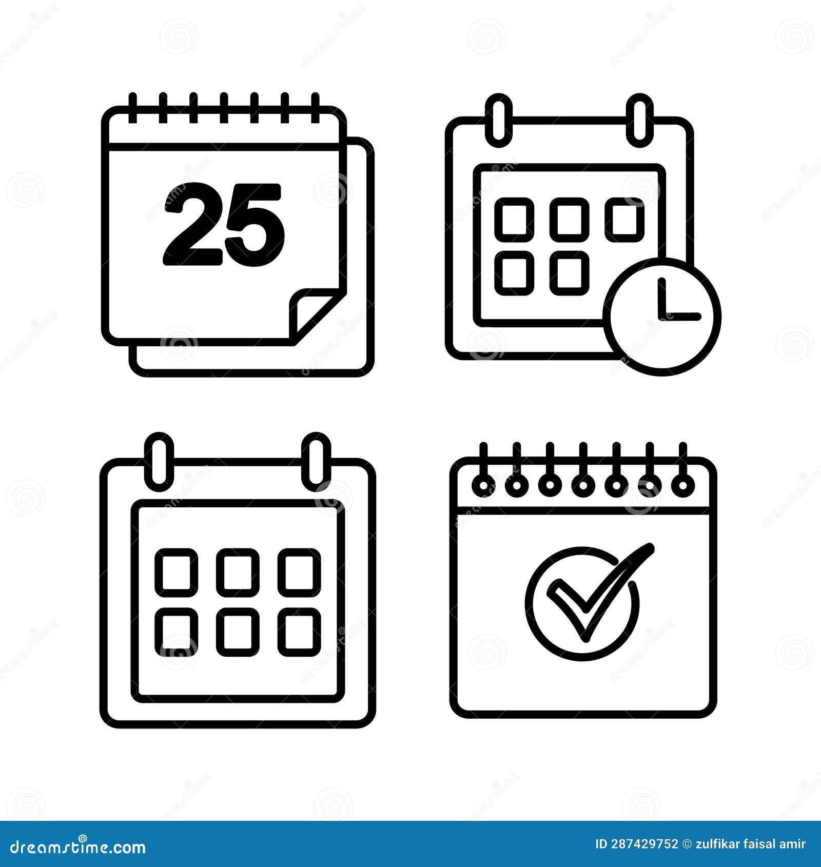 Calendar Icon . Calender Symbol Stock Vector - Illustration of ...