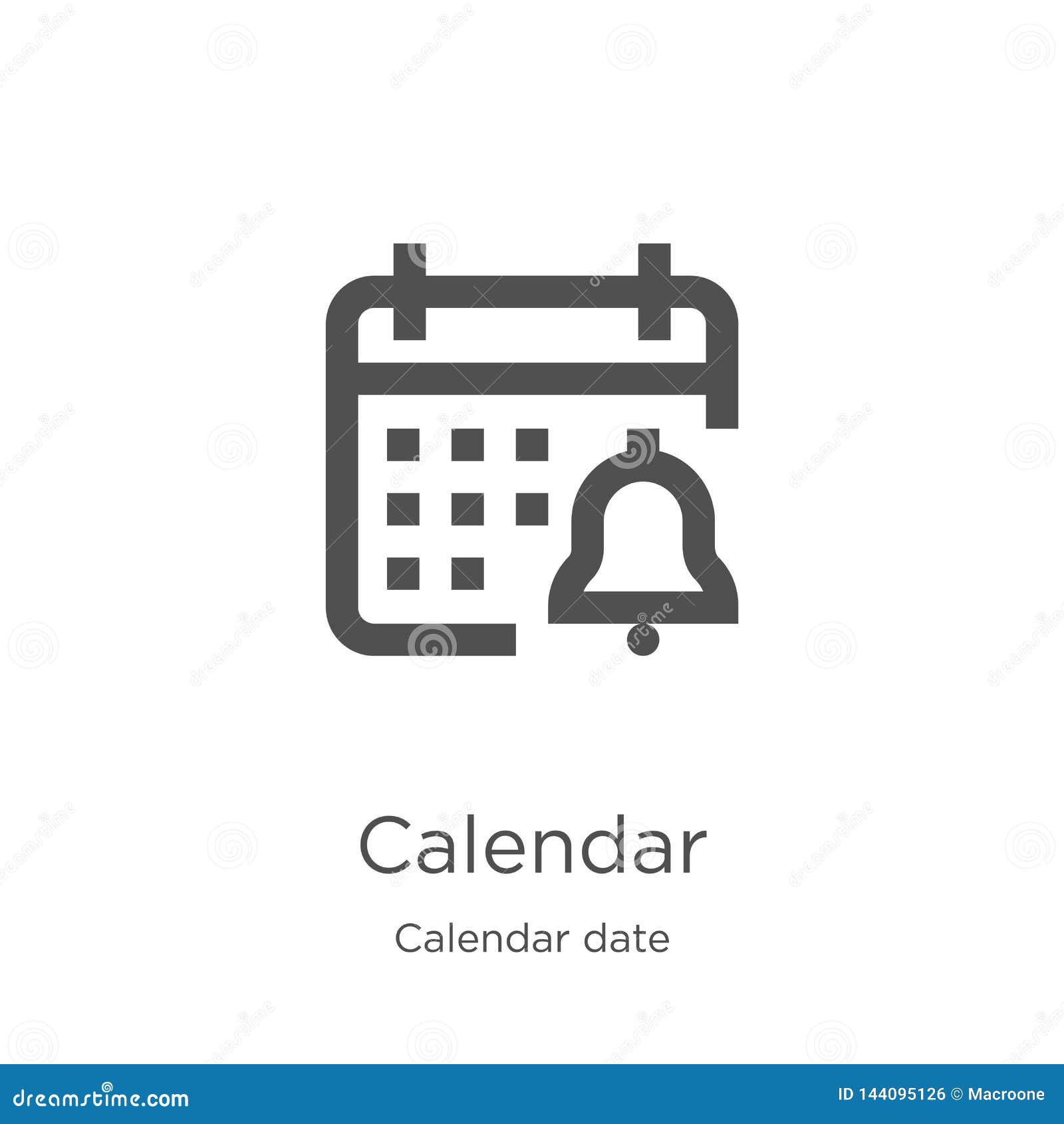 Calendar Icon Vector from Calendar Date Collection. Thin Line Calendar ...