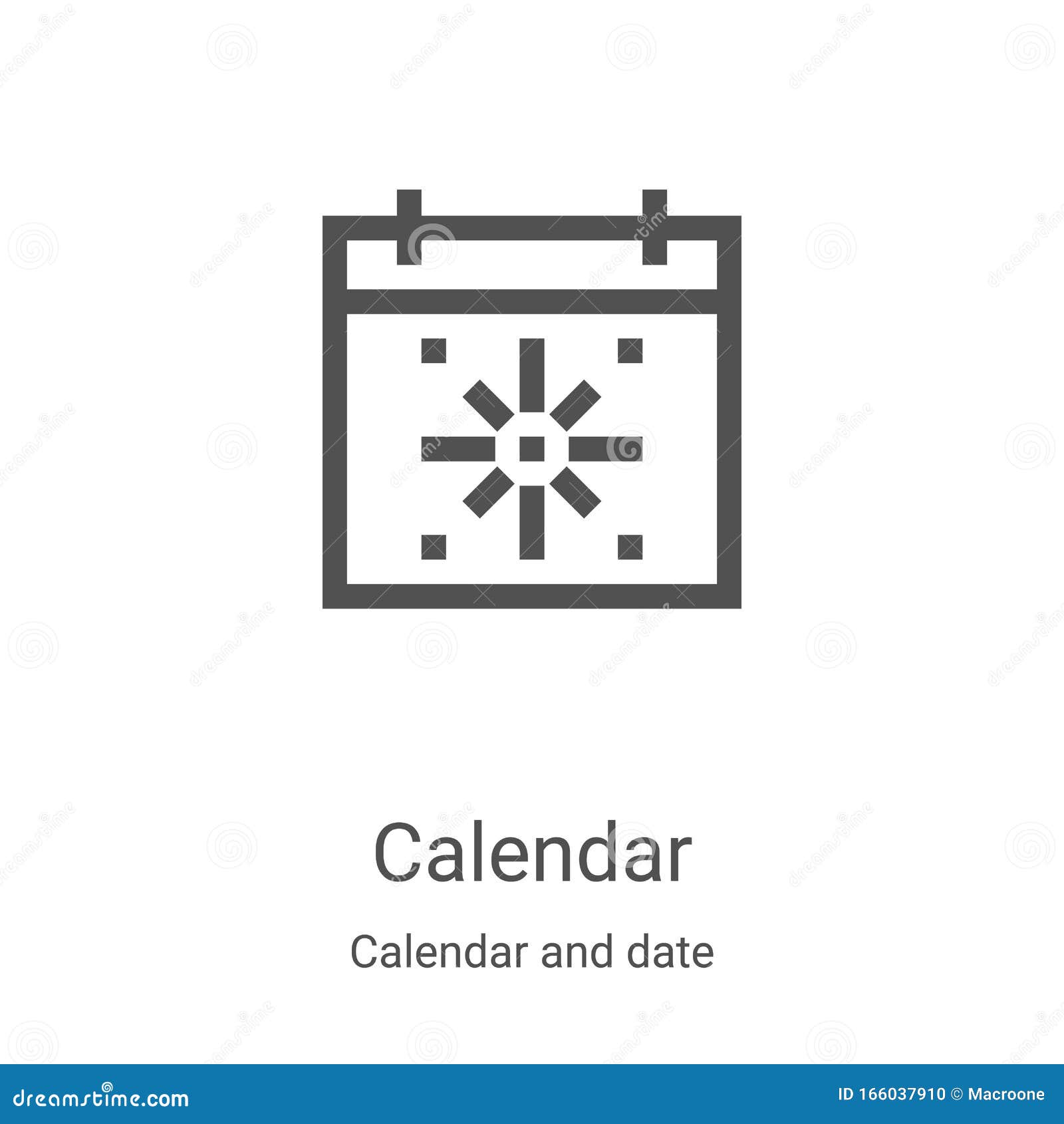 Calendar Icon Vector from Calendar and Date Collection. Thin Line ...