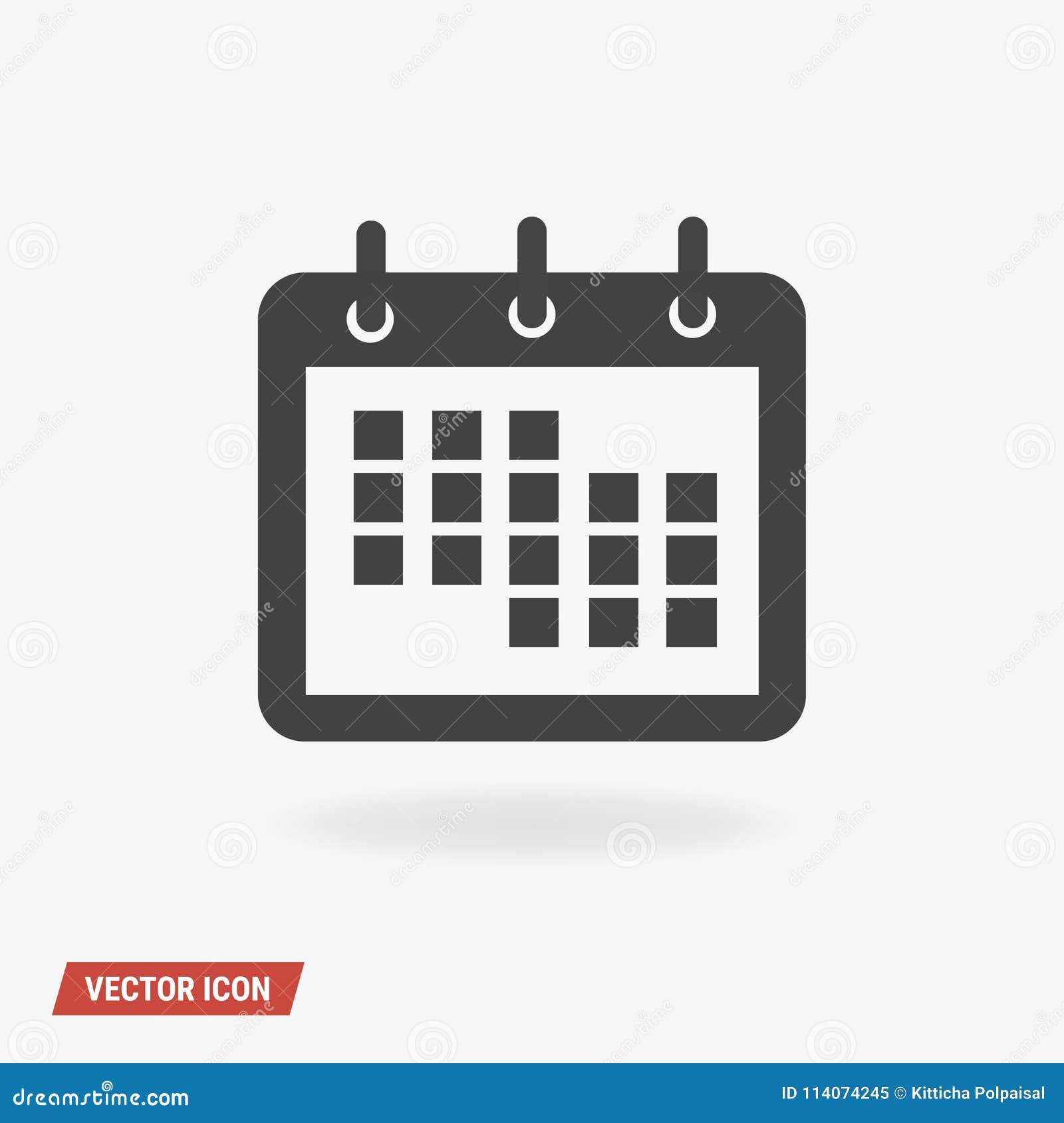 Calendar Icon Vector, Vector Illustion Flat Design Style. Stock Vector ...
