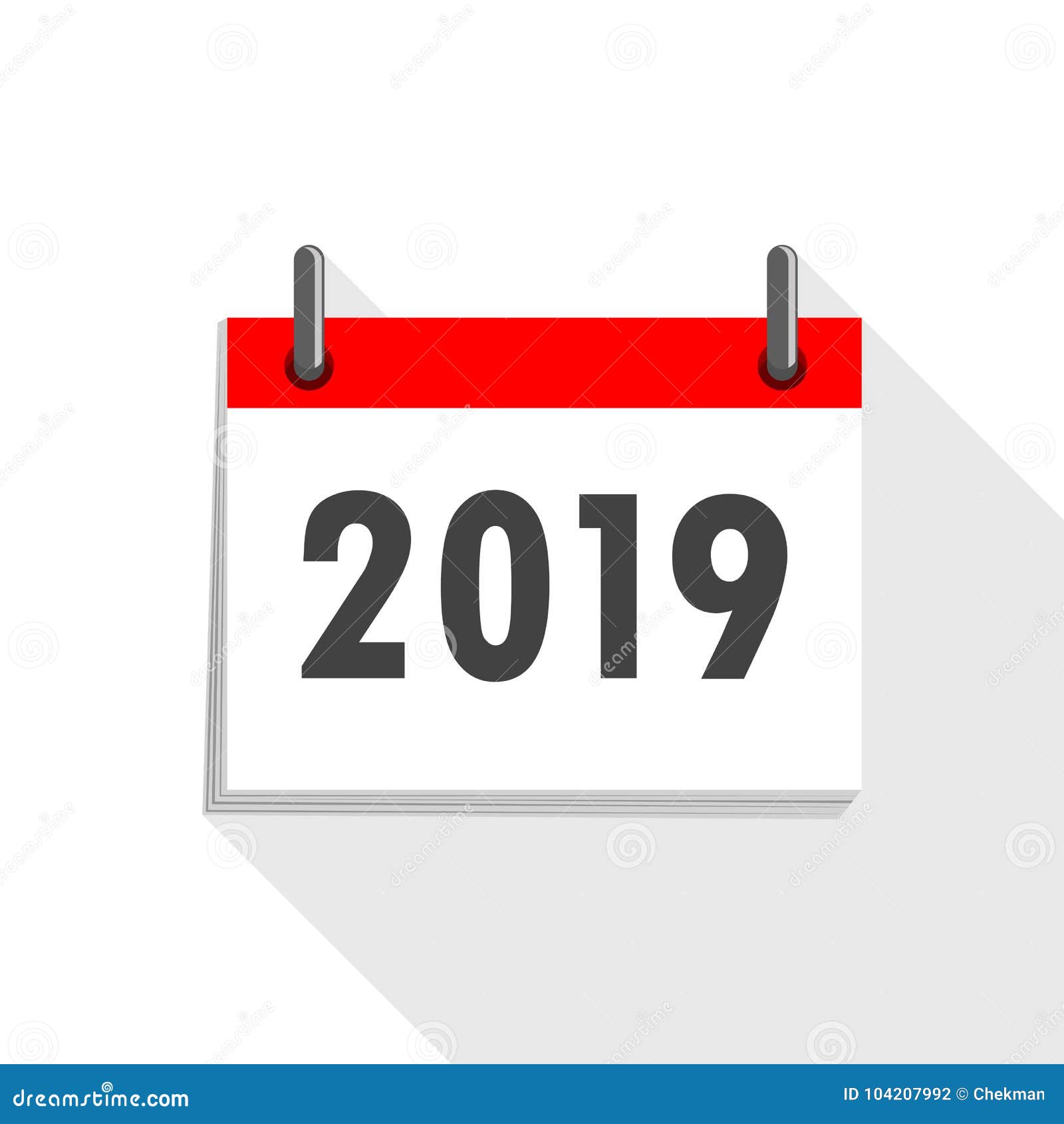 Calendar Icon 2019. Vector Illustration. Stock Illustration ...