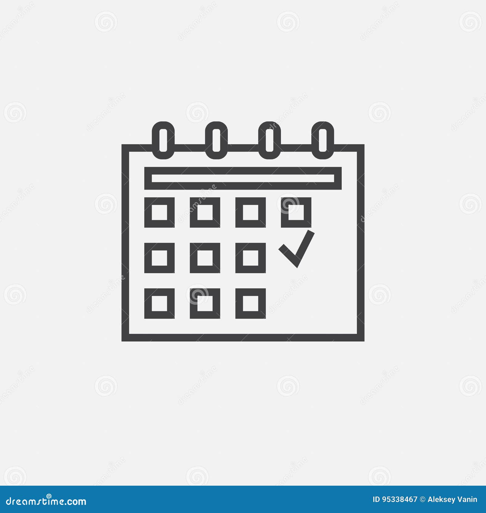 Calendar Icon Vector Isolated on Grey Stock Vector - Illustration of ...