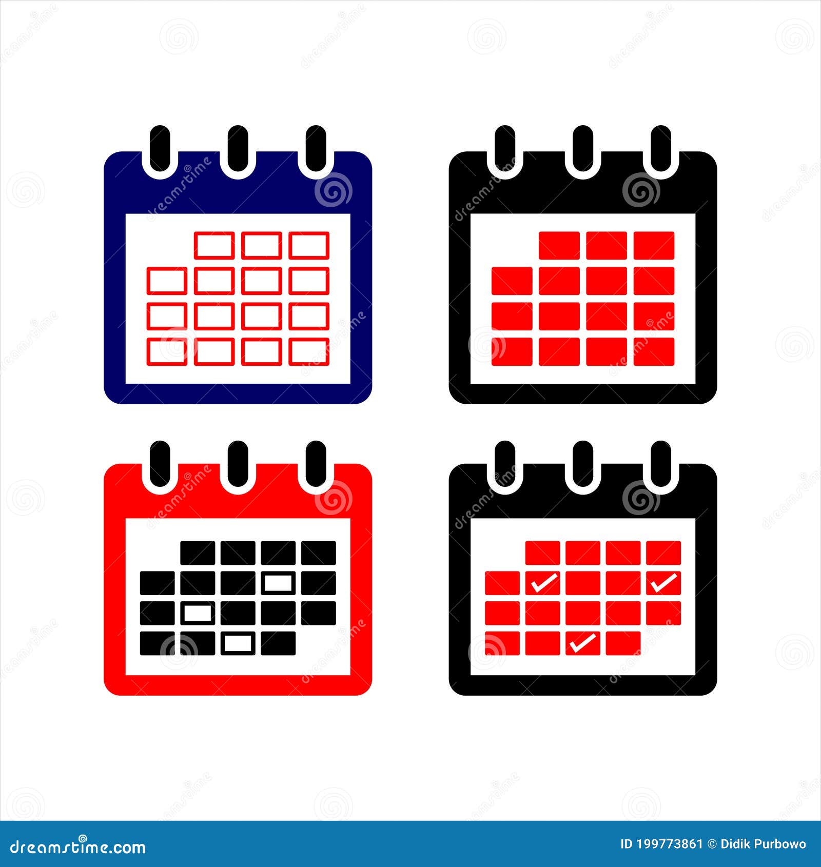 Calendar Icon Vector Isolated on White Background, Calendar Icon Vector ...