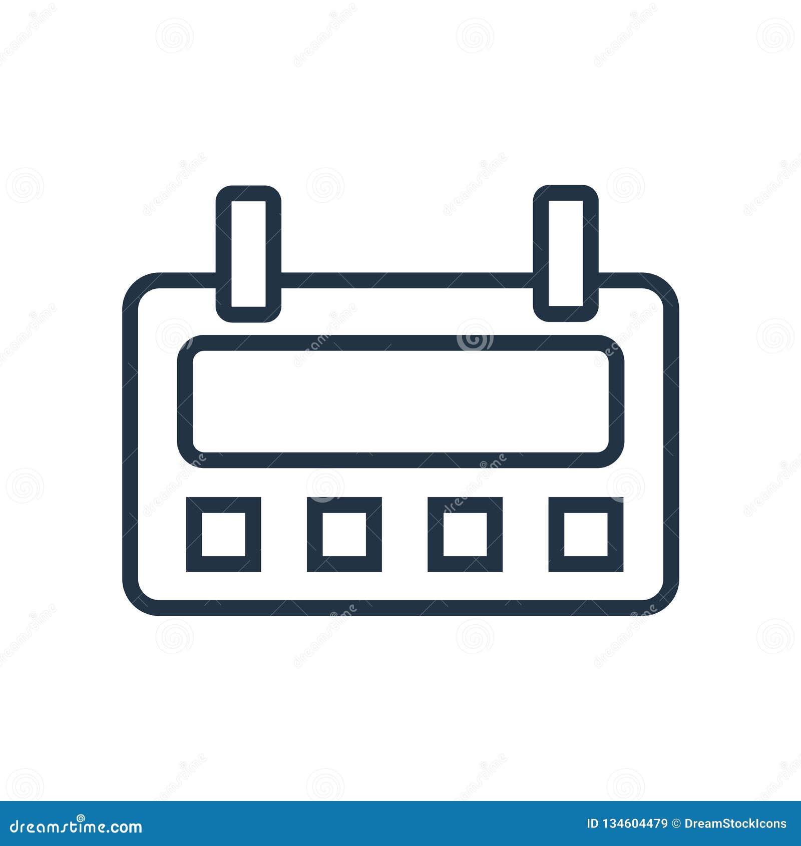 Calendar Icon Vector Isolated on White Background, Calendar Sign Stock ...