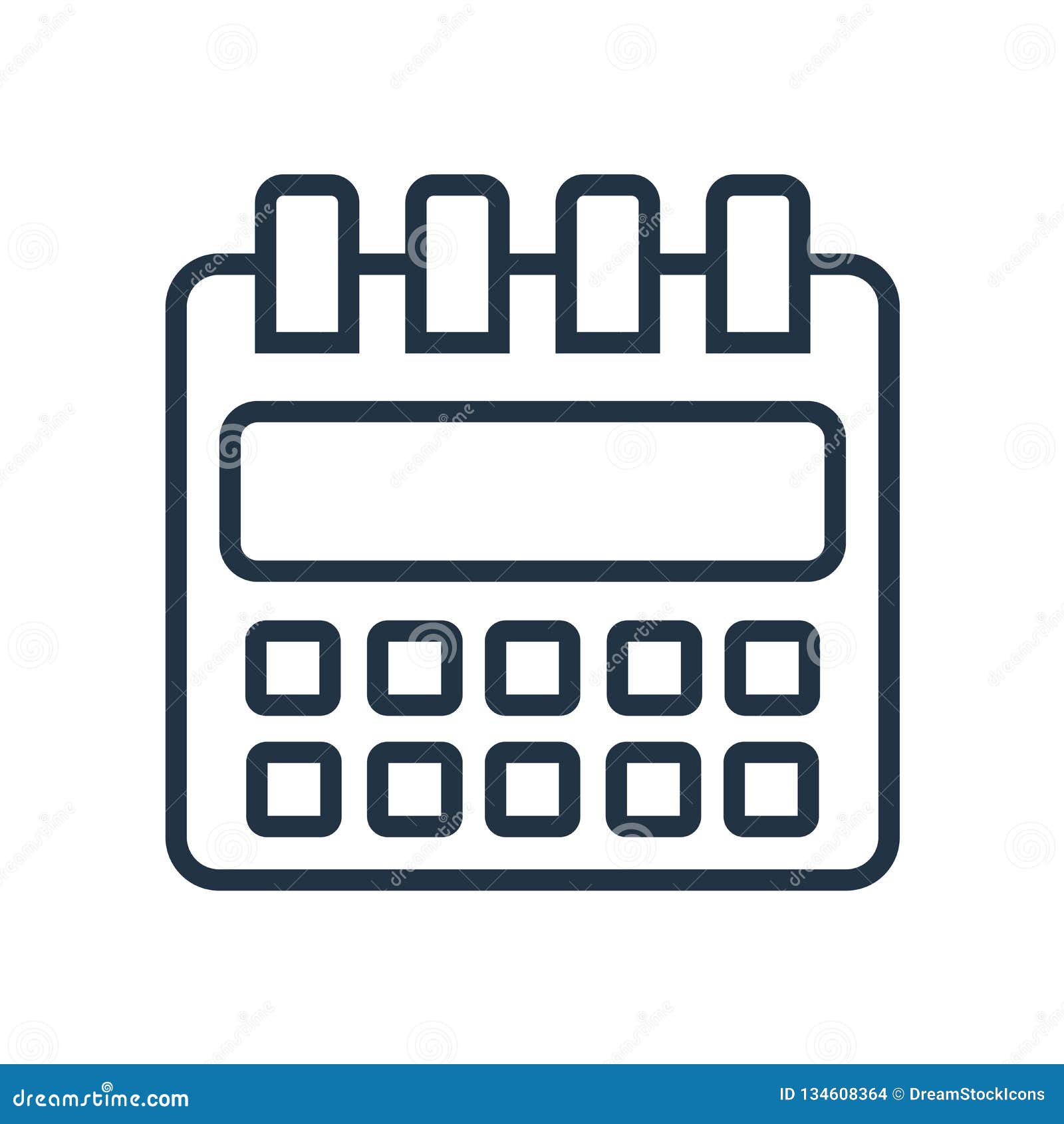 Calendar Icon Vector Isolated on White Background, Calendar Sign Stock ...