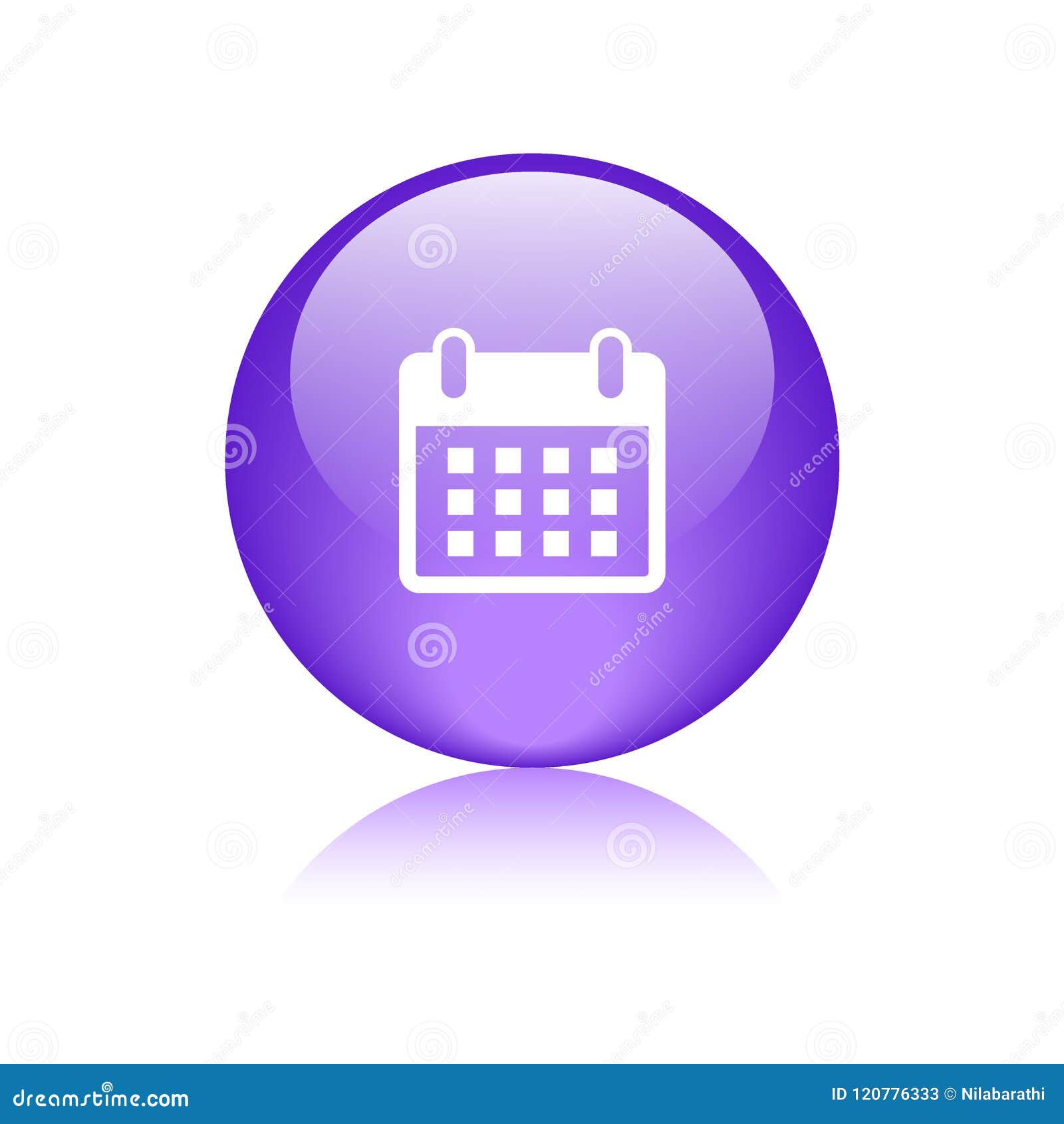 Calendar Icon Web Button Round Stock Illustration - Illustration of ...