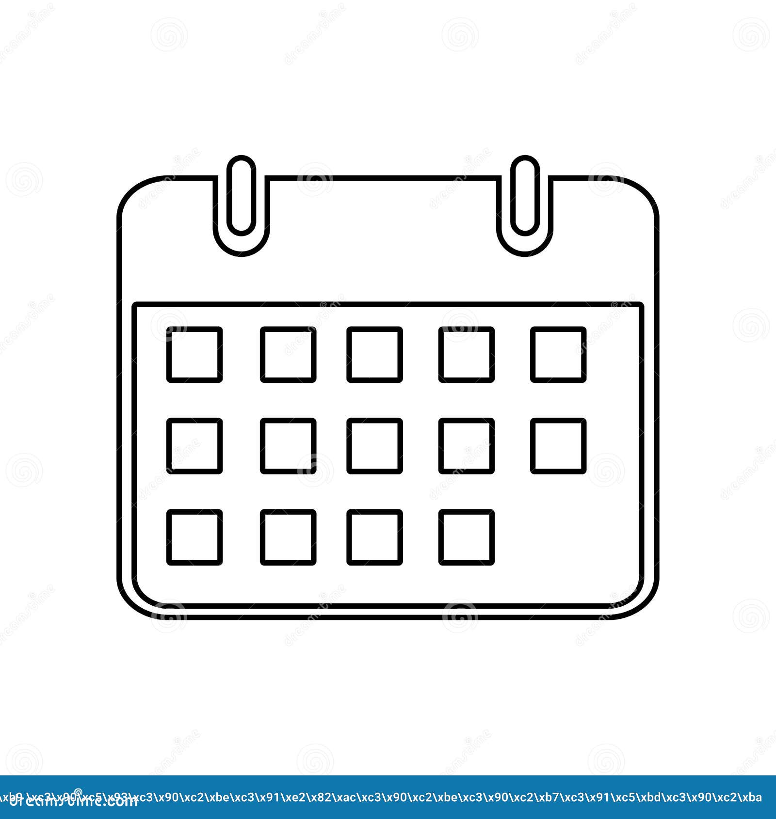 Calendar Icon on a White Background, Vector Illustration Stock Vector ...