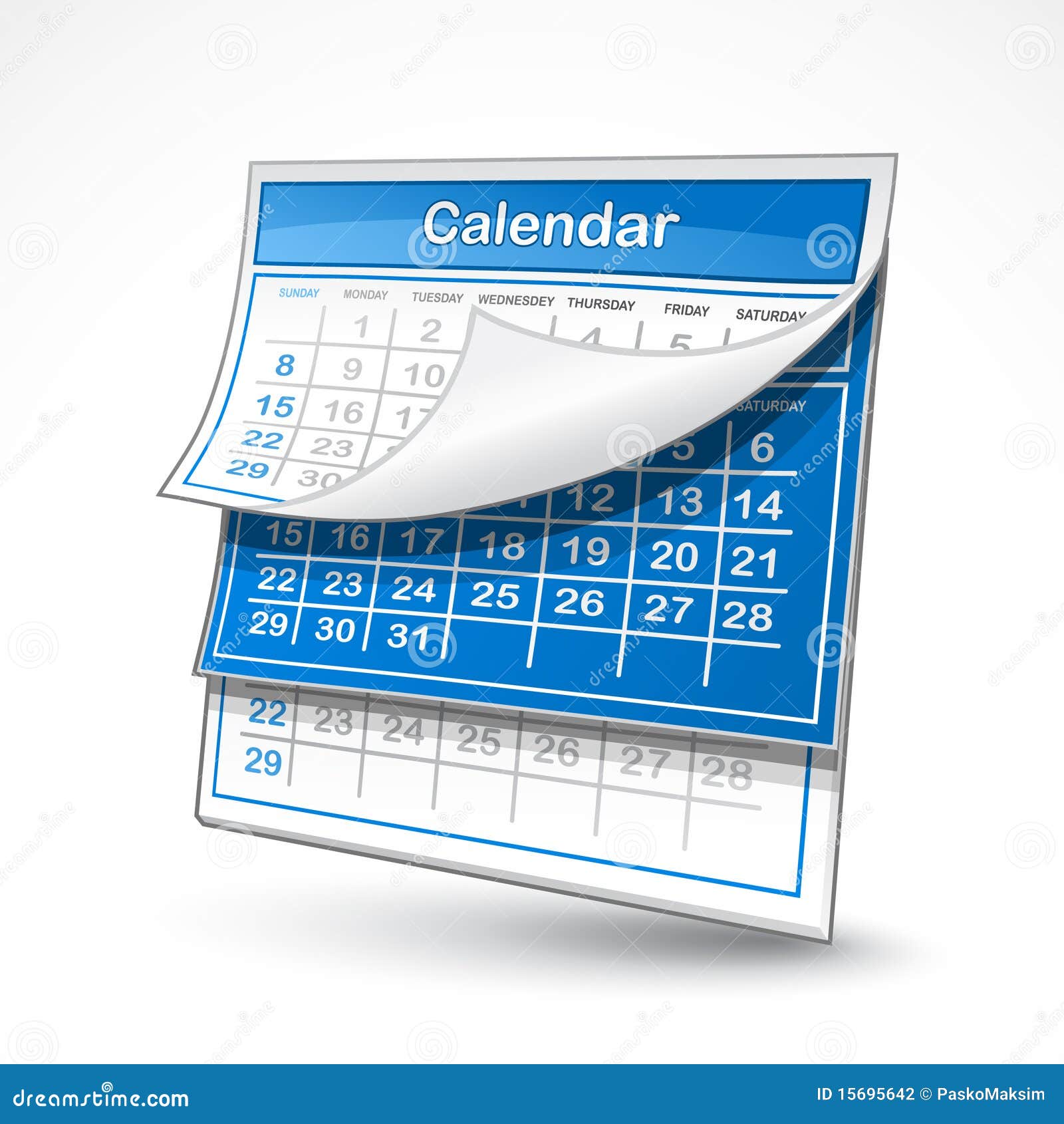 Calendar illustration stock vector. Illustration of colour - 15695642