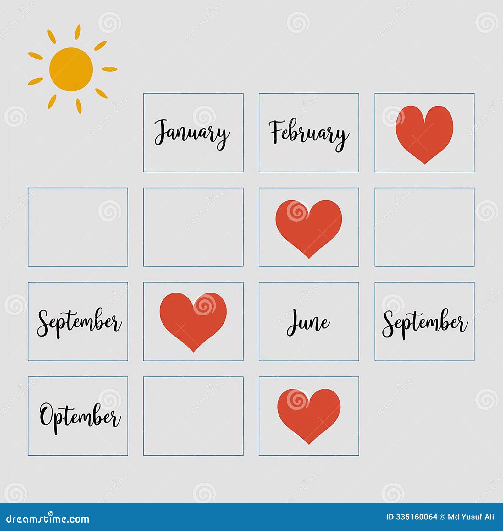 Ilustrationstration Simple Background Calendar Stock Illustration ...