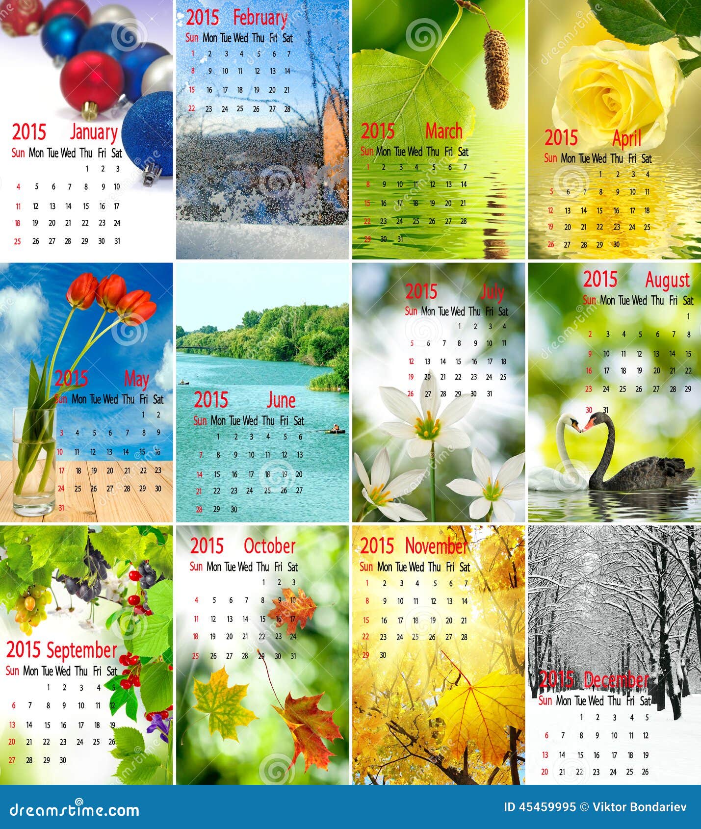 Calendar 2015 stock image. Image of monthly, planner - 45459995