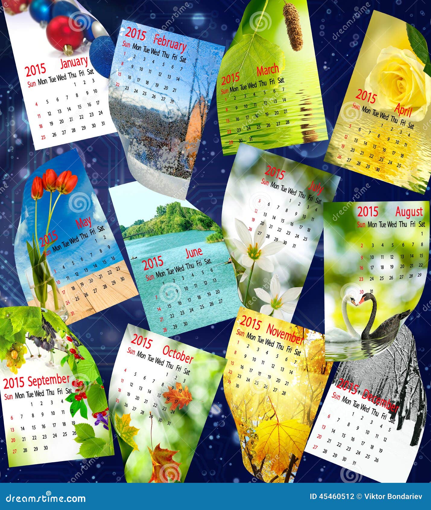 Calendar 2015 stock photo. Image of planner, green, falls - 45460512