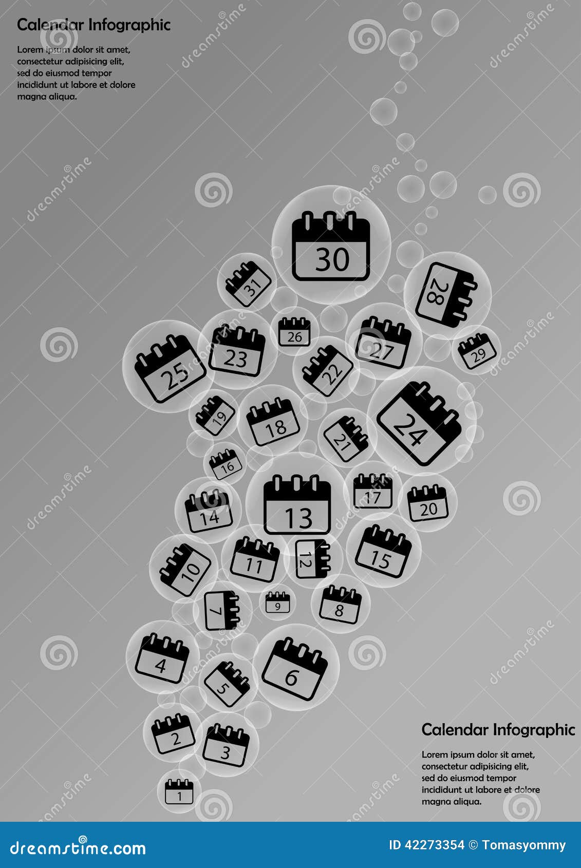 Calendar Infographic stock vector. Illustration of pictogram - 42273354