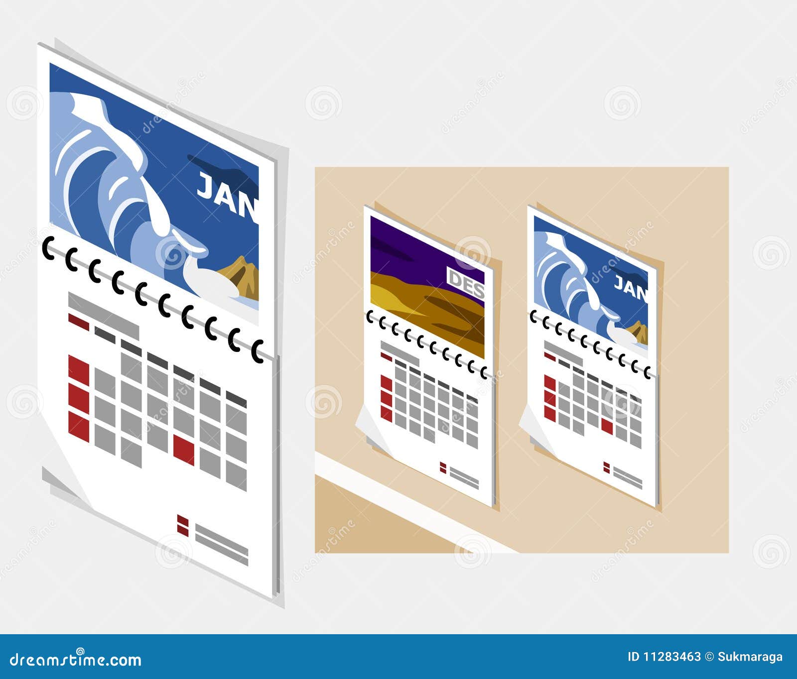 Calendar Isometric stock vector. Illustration of calendar - 11283463