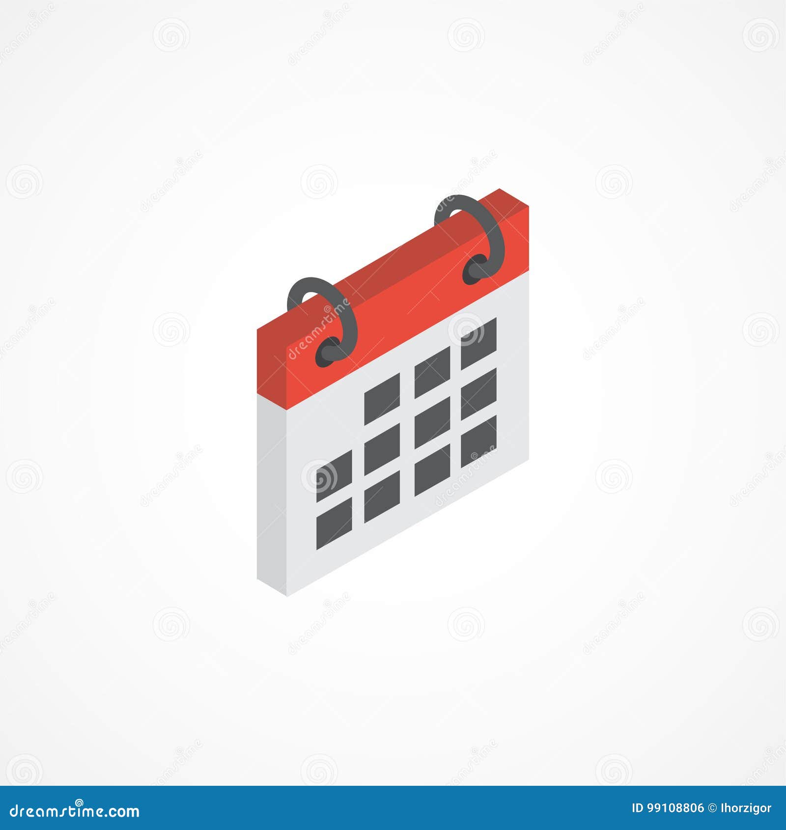 Set Isometric Calendar, Chalkboard With Diagram, Computer Monitor ...