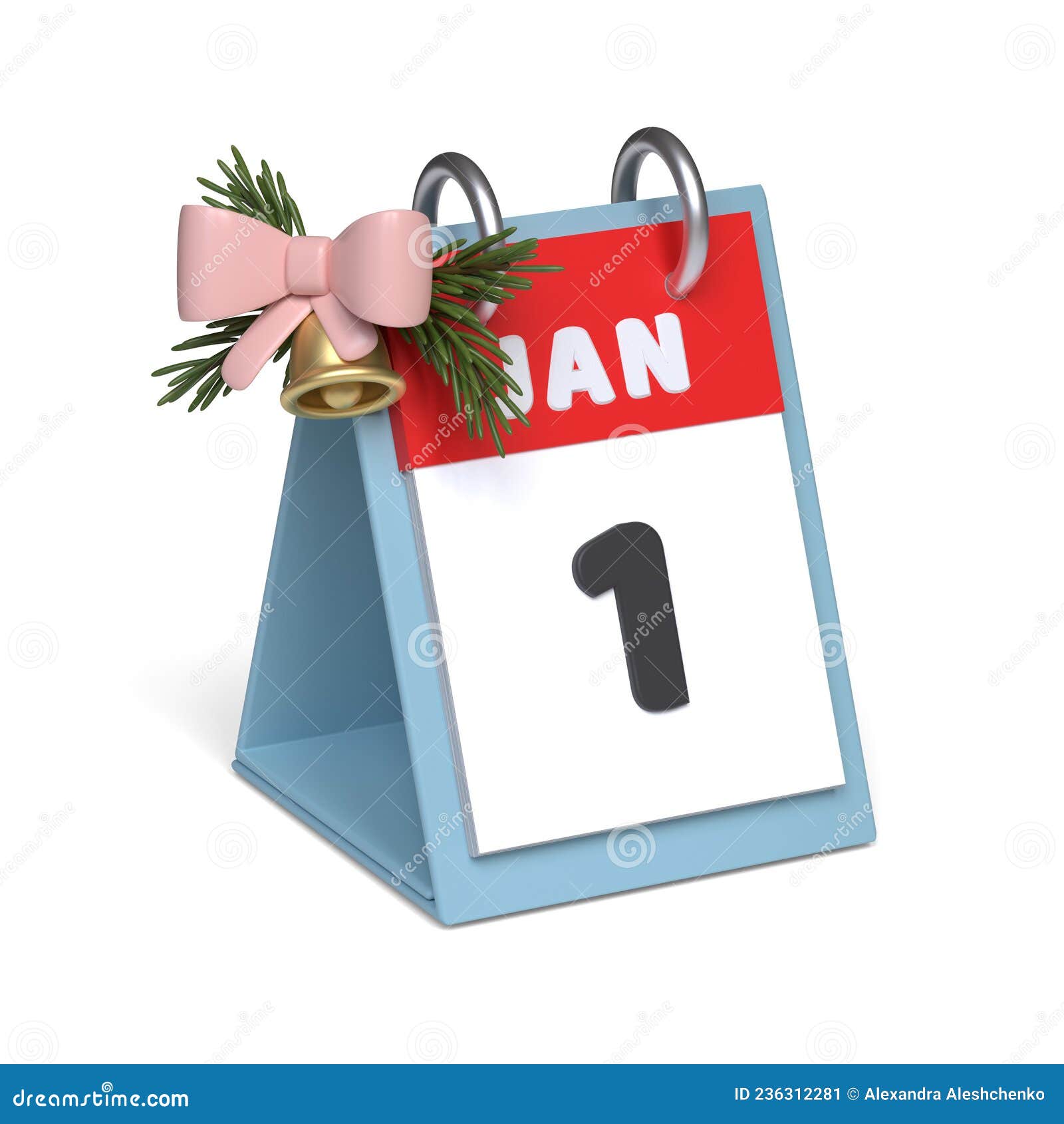 Calendar with Jan 1st Page Opened. New Year Concept Stock Illustration ...