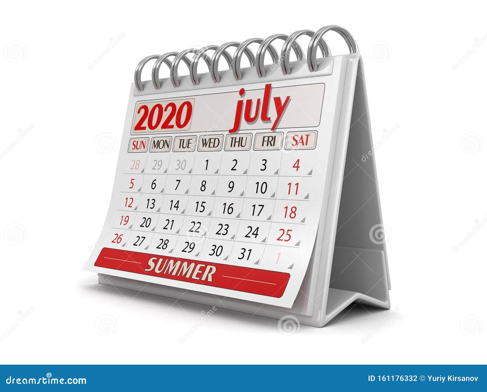 JULY 2020 Template, Desk Calendar 2020, Trendy Background, Vector ...