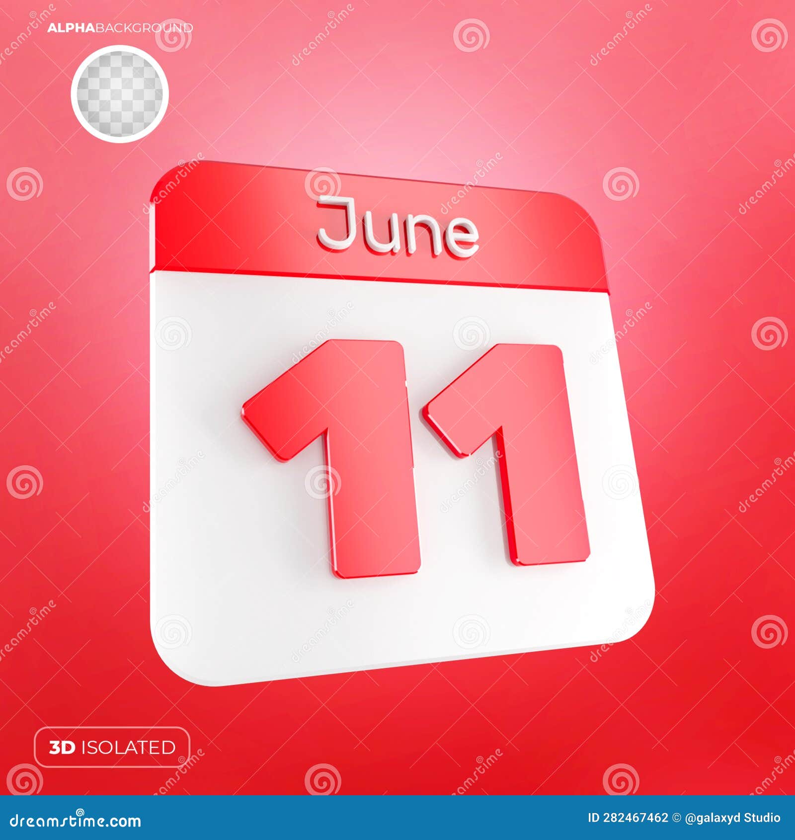 Calendar 11 June 3d Premium Psd Stock Vector - Illustration of diagram ...