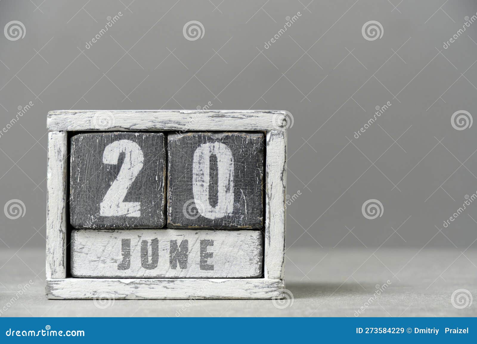 Calendar for June 11, Made Wooden Cubes, on Gray Background.with an ...