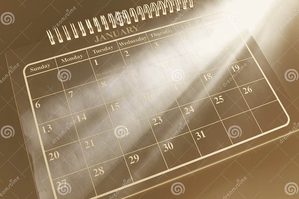 Calendar with Light Streaks Stock Photo - Image of reminder, months ...