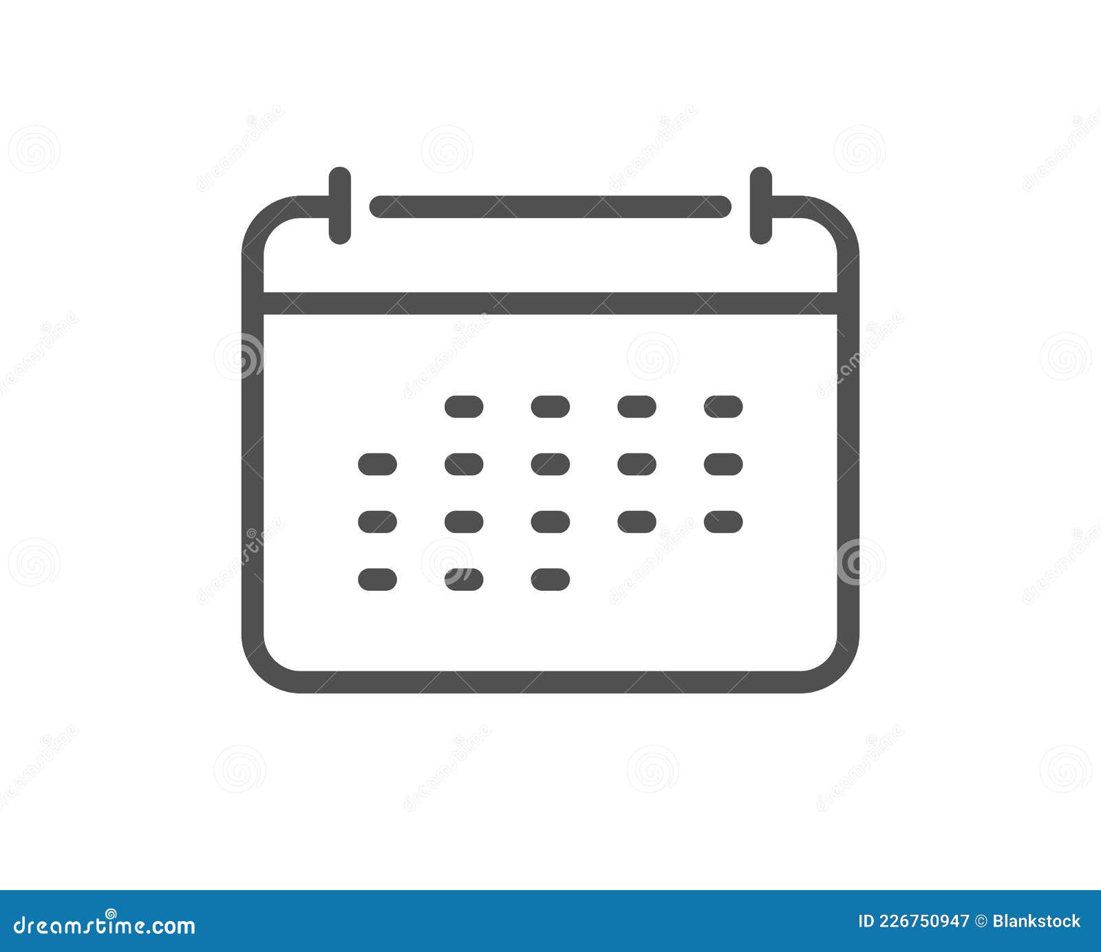 Calendar Line Icon. Annual Planner Sign. Vector Stock Vector ...