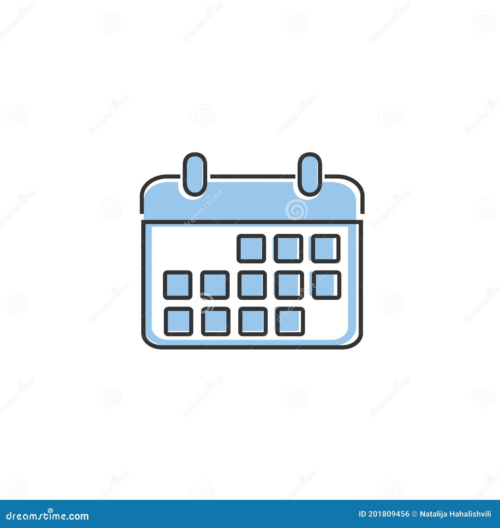 Calendar Line Icon Vector White Background Editable Stock Vector ...