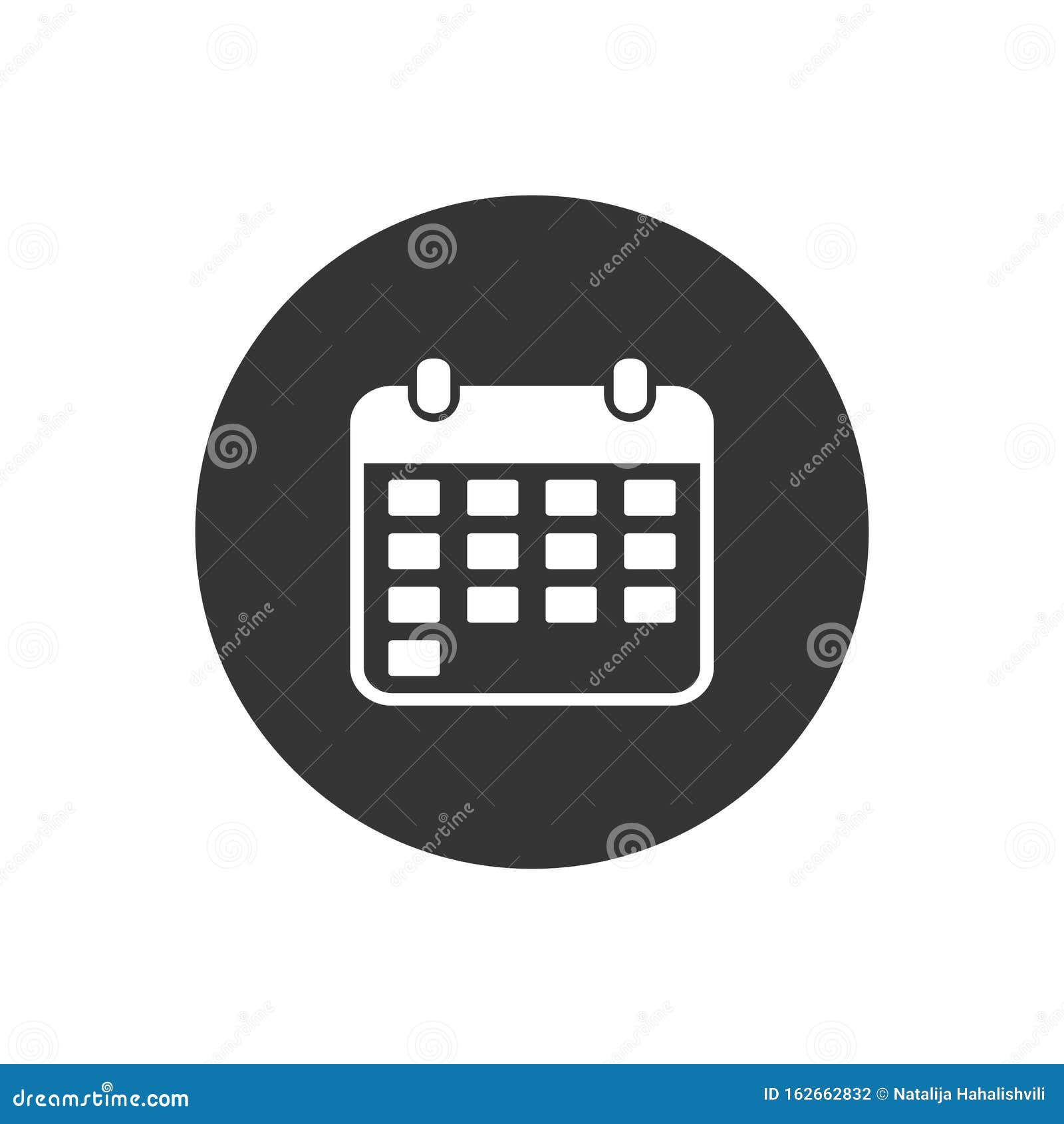 Calendar Logo Vector Icon Flat Style Illustration Stock Vector ...