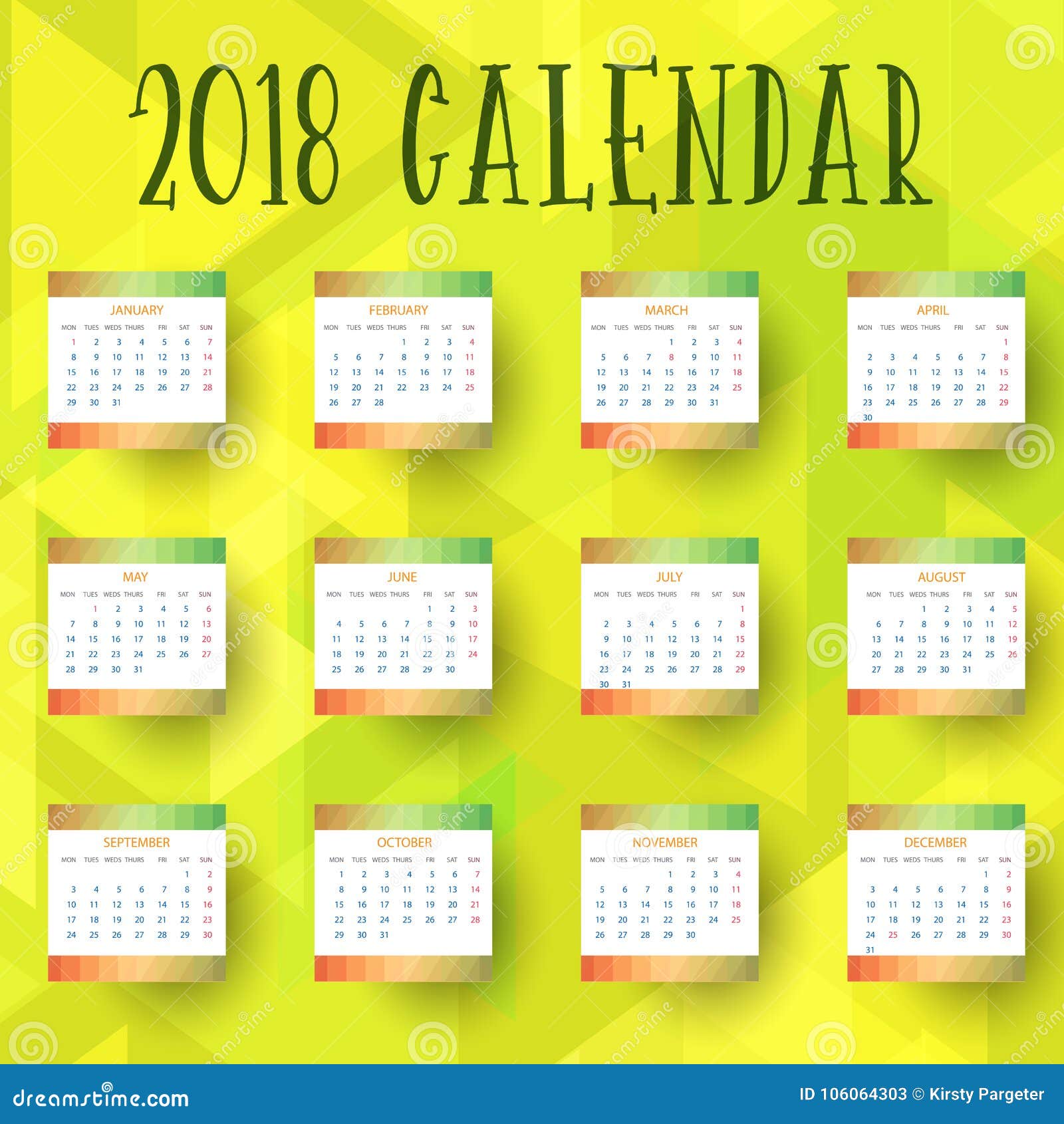 Low poly design calendar stock vector. Illustration of background ...