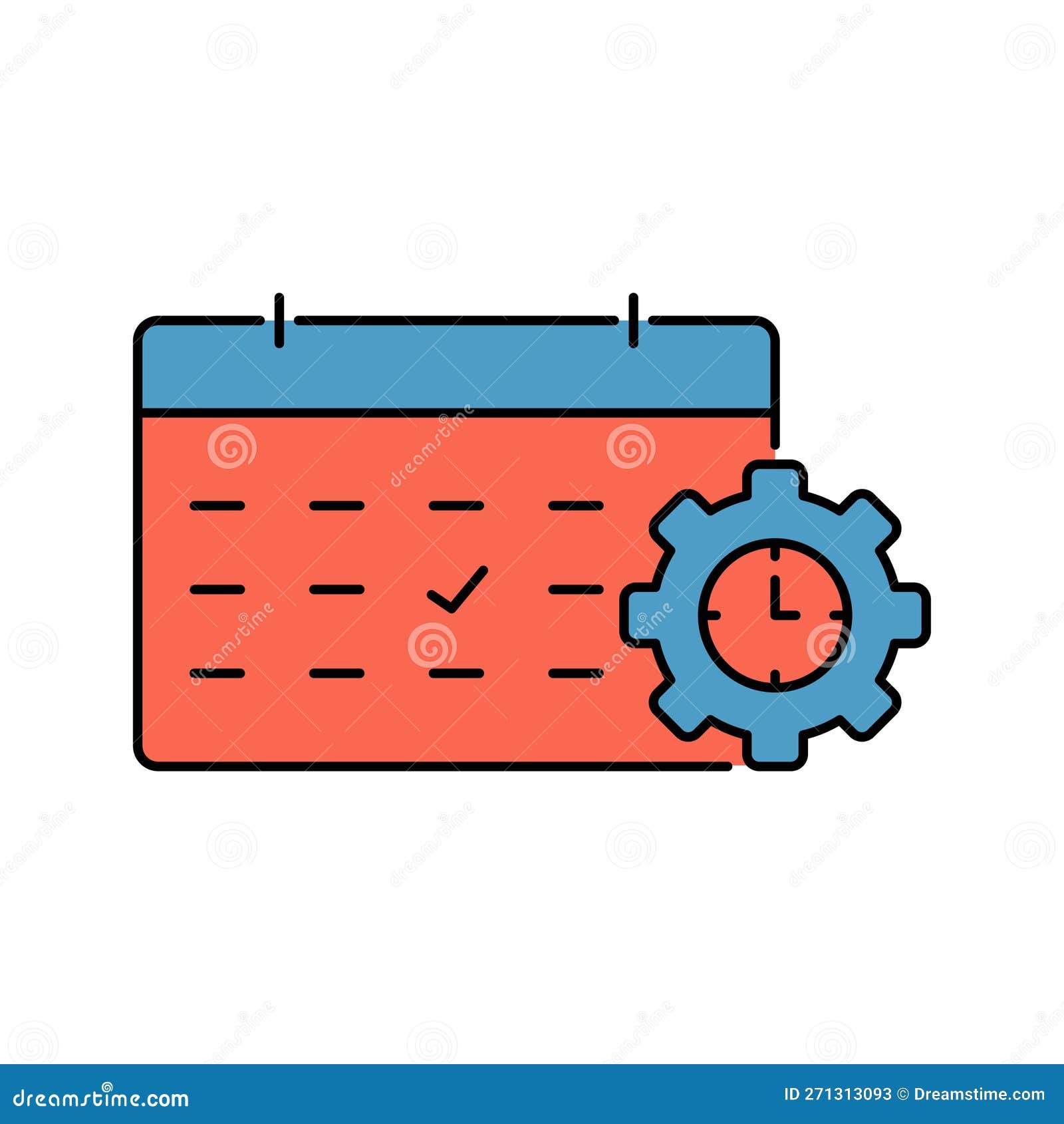 Calendar, Management, Gear, Calendar Management Icon Stock Vector ...