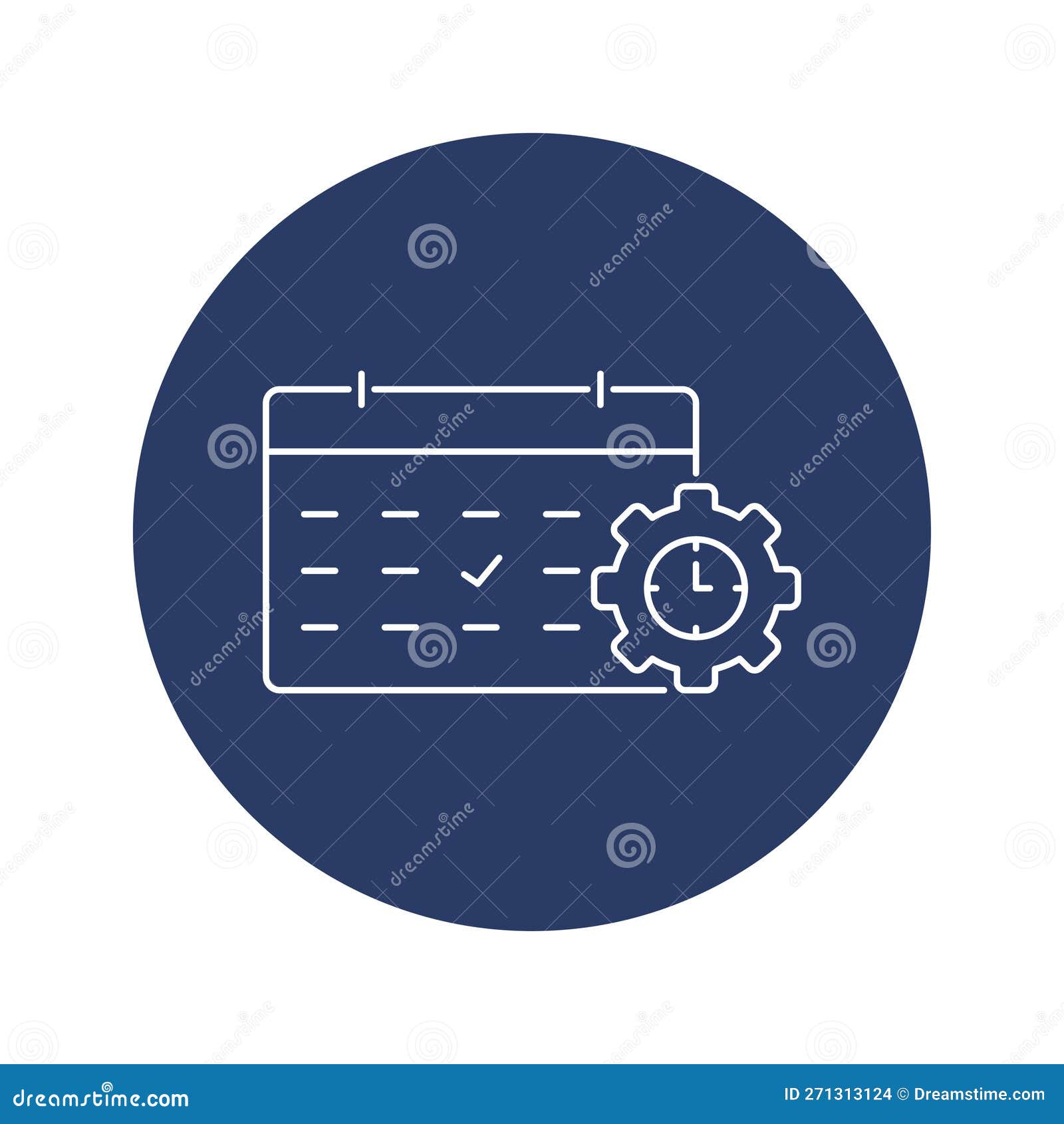 Calendar, Management, Gear, Calendar Management Icon Stock Vector ...