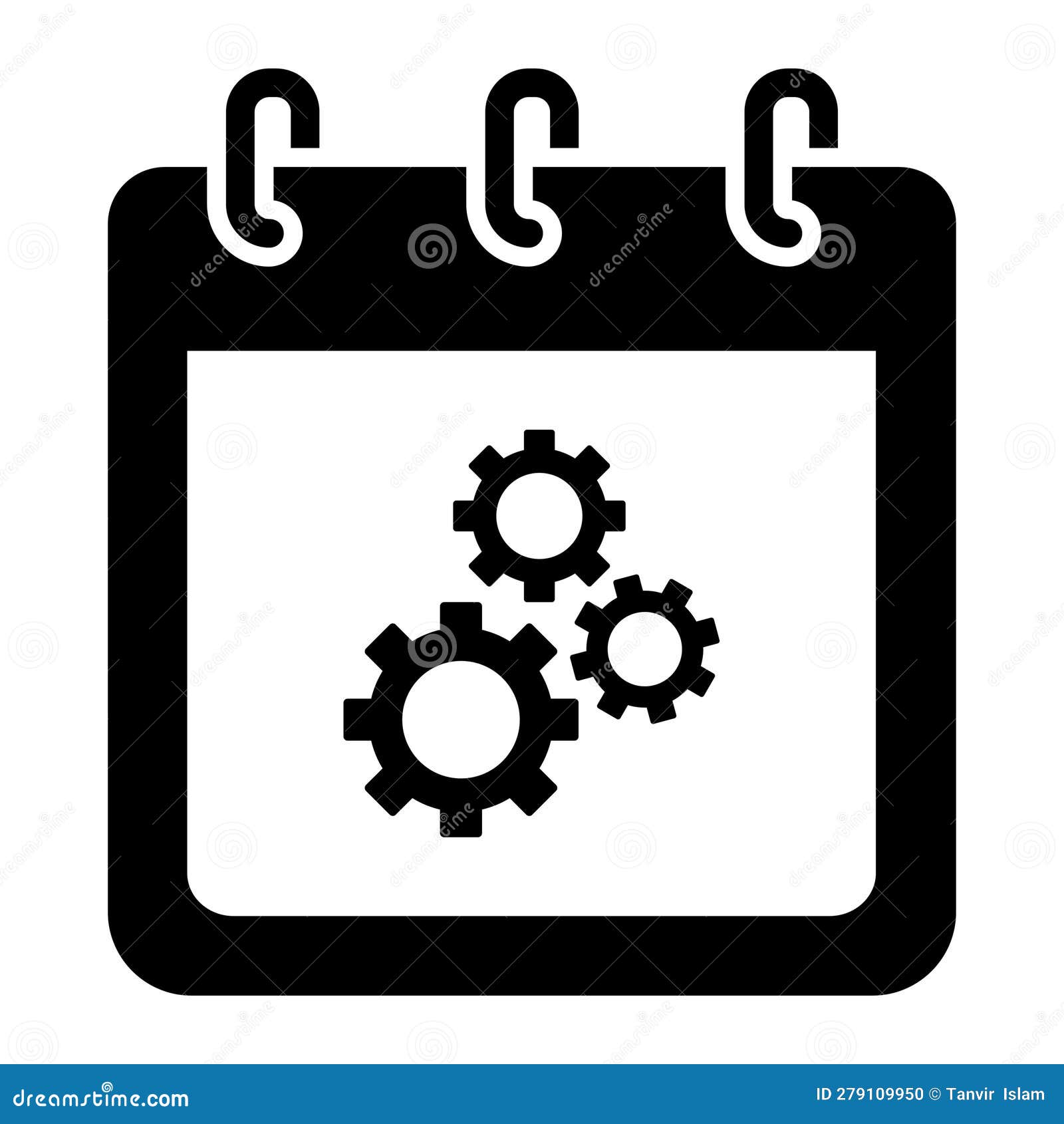 Calendar Management Icon stock vector. Illustration of graphic - 279109950