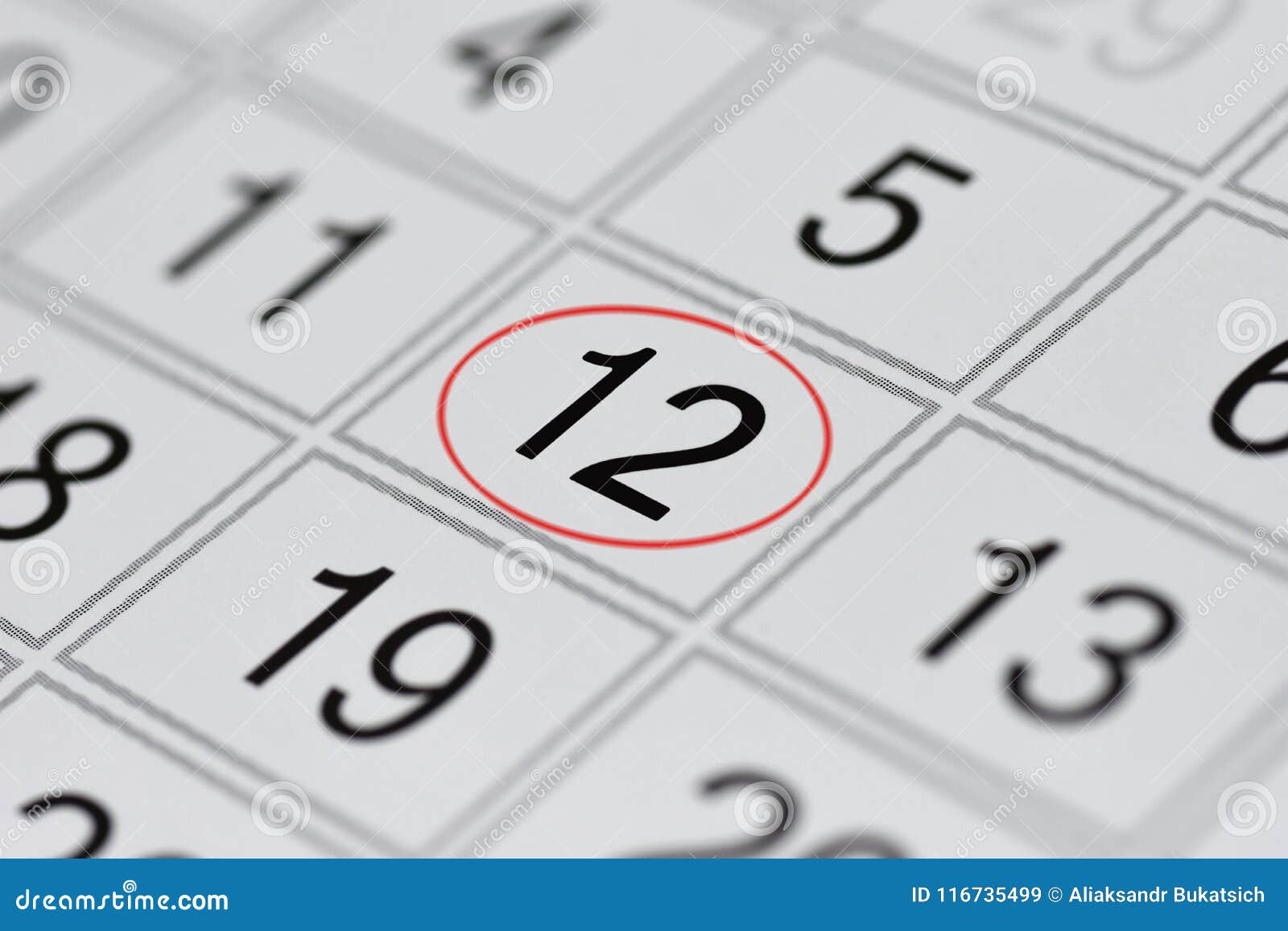 Calendar, Mark Day Of The Week, Date In The Red Circle, Note, Scheduler ...