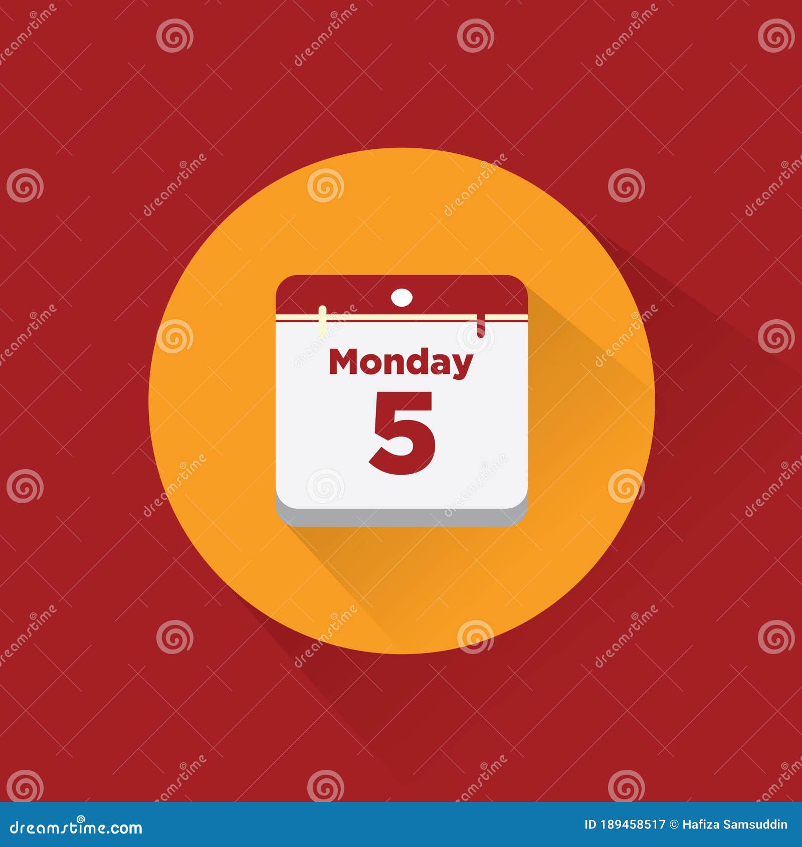 Calendar Marked on Fifth. Vector Illustration Decorative Design Stock ...