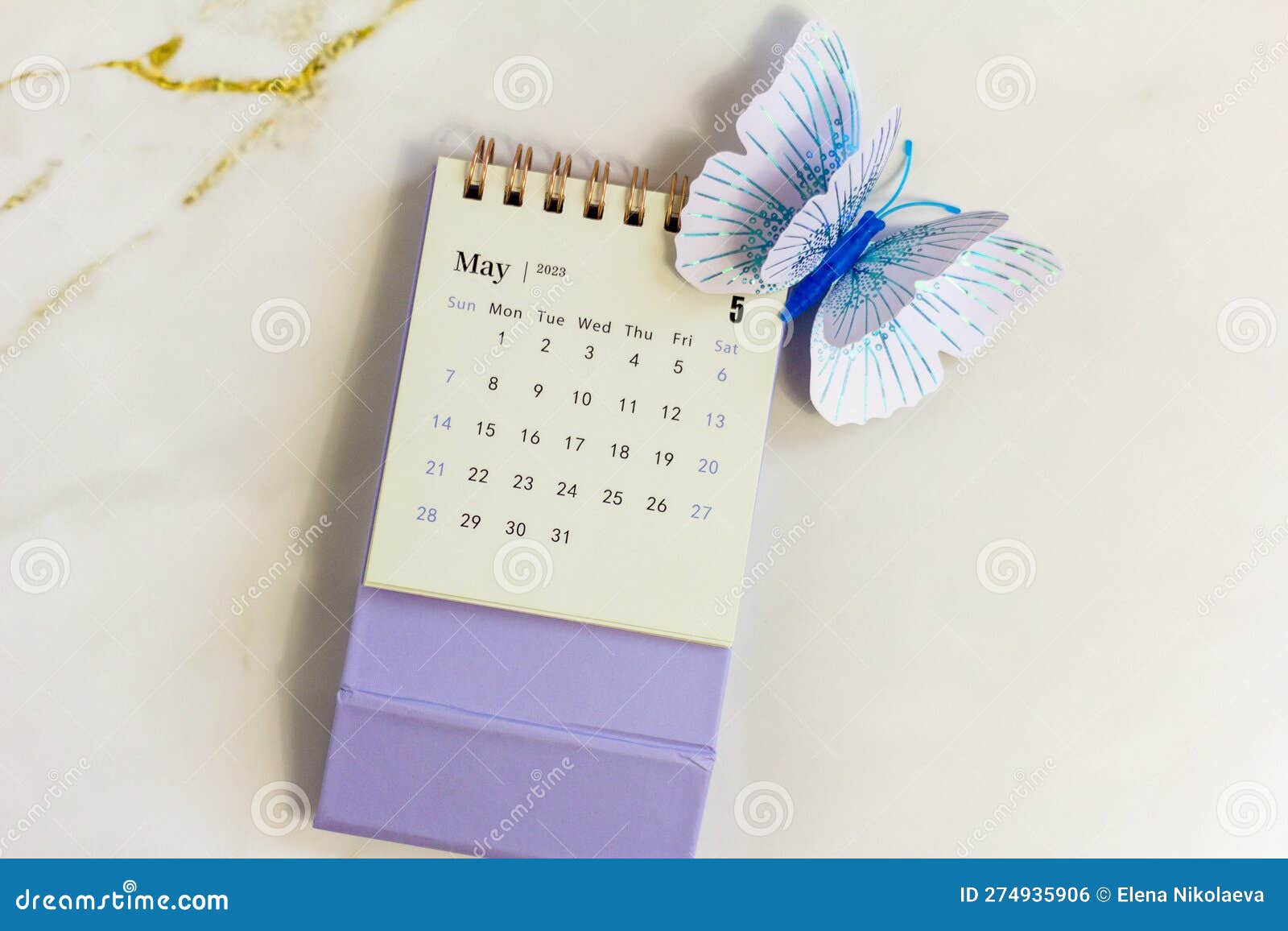 Calendar for May 2023 on a Light Abstract Background. Stock Photo ...