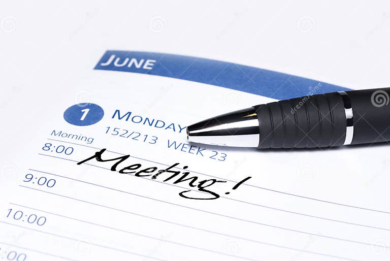 Calendar meeting reminder stock image. Image of organizer - 8167269