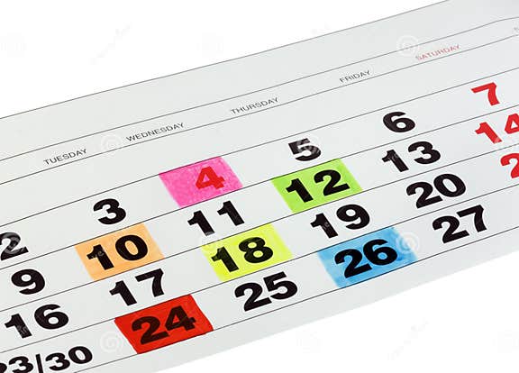 Calendar month stock image. Image of event, color, horizontal - 10777539