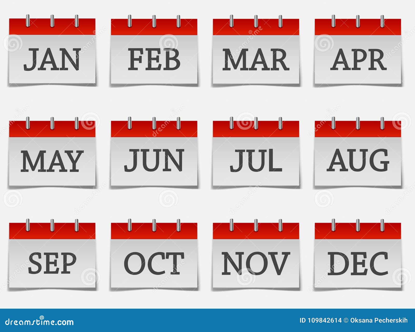 Calendar Month Set Icon on Grey Color Stock Vector - Illustration of ... Calendar Month Set Icon on Grey Color Stock Vector - Illustration of ...