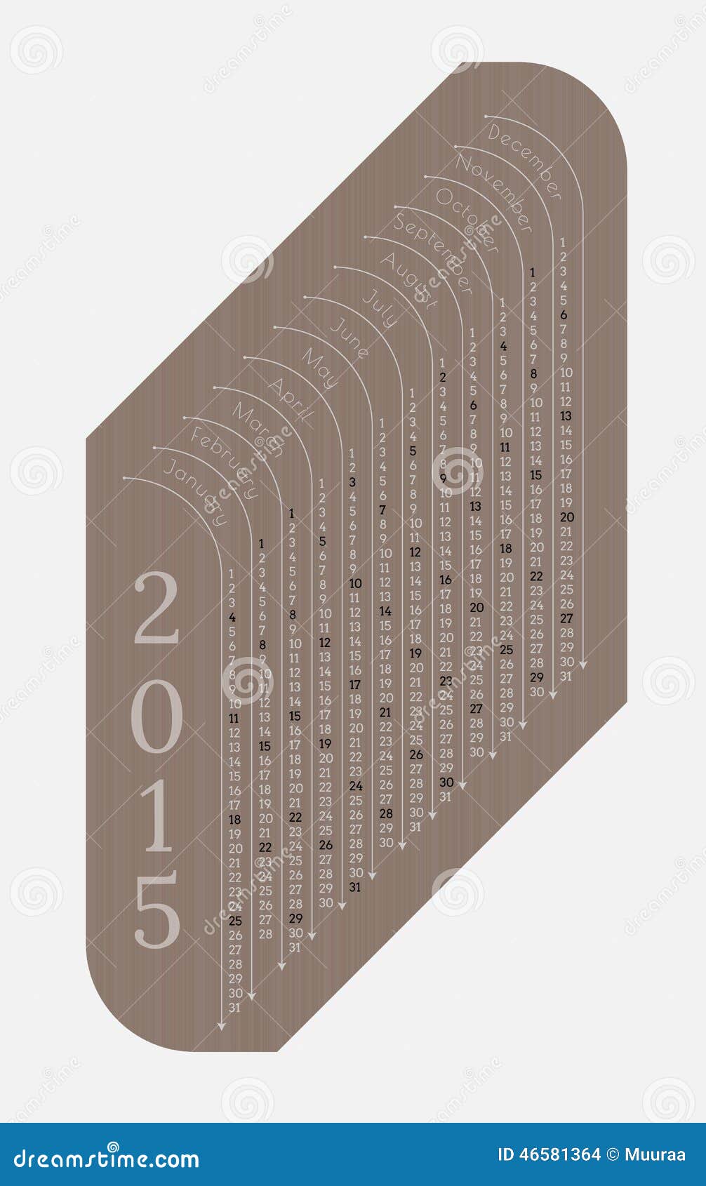 Monthly Calendar 2015 Stock Illustrations – 1,515 Monthly Calendar 2015 ...