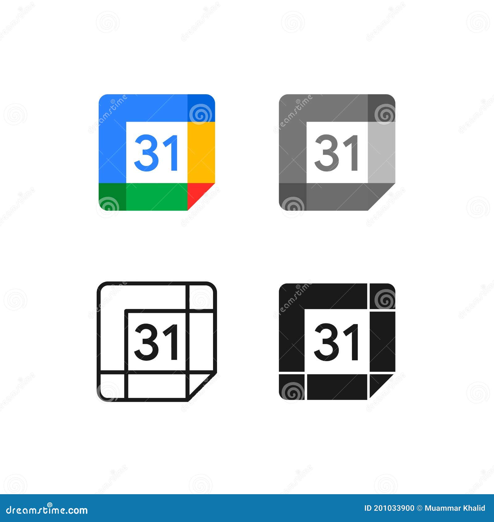 Calendar New Logo with Various Style Options Editorial Image ...