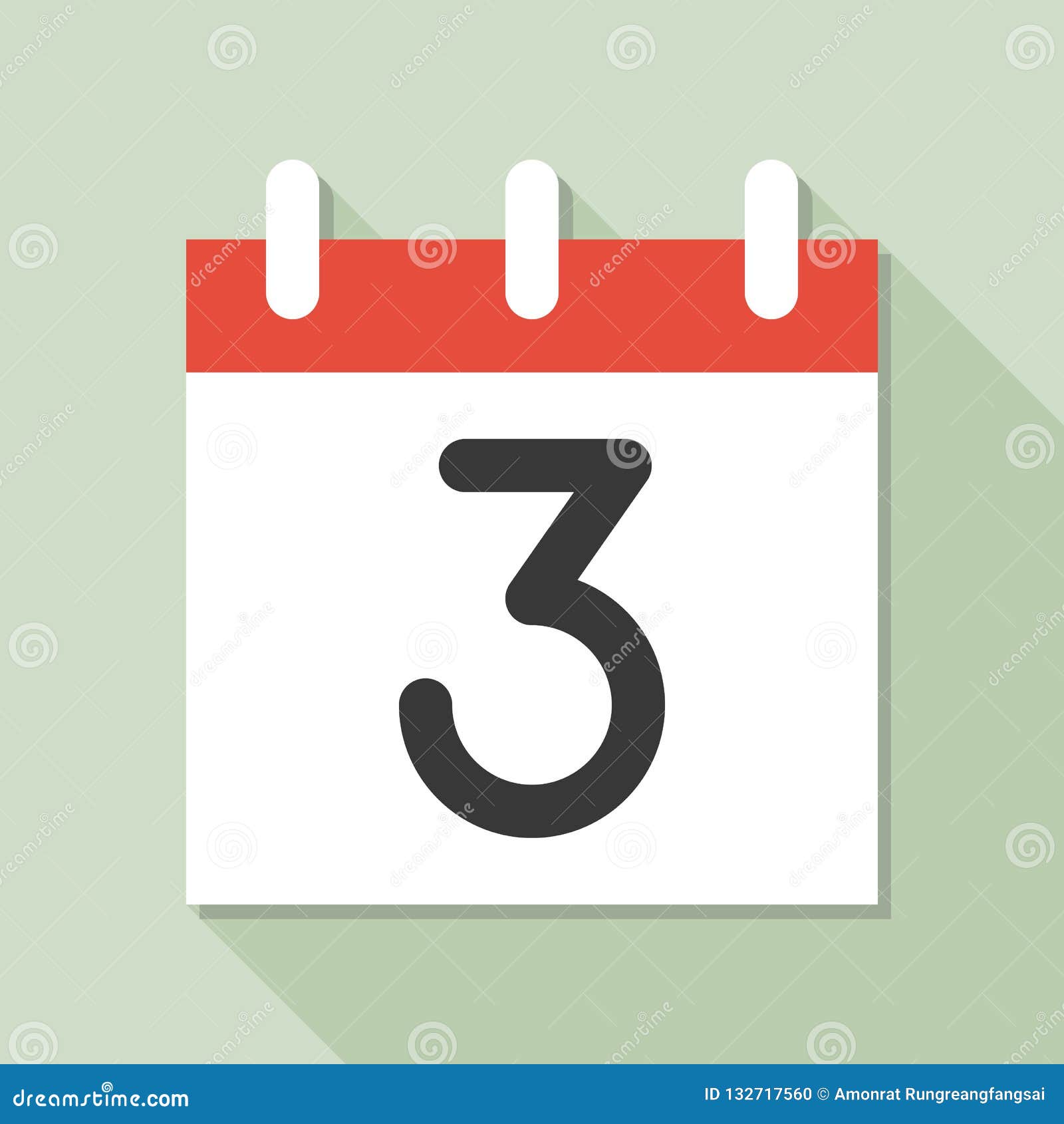 Calendar and Number, Calendar Icon Set, Flat Design Vector with Stock ...