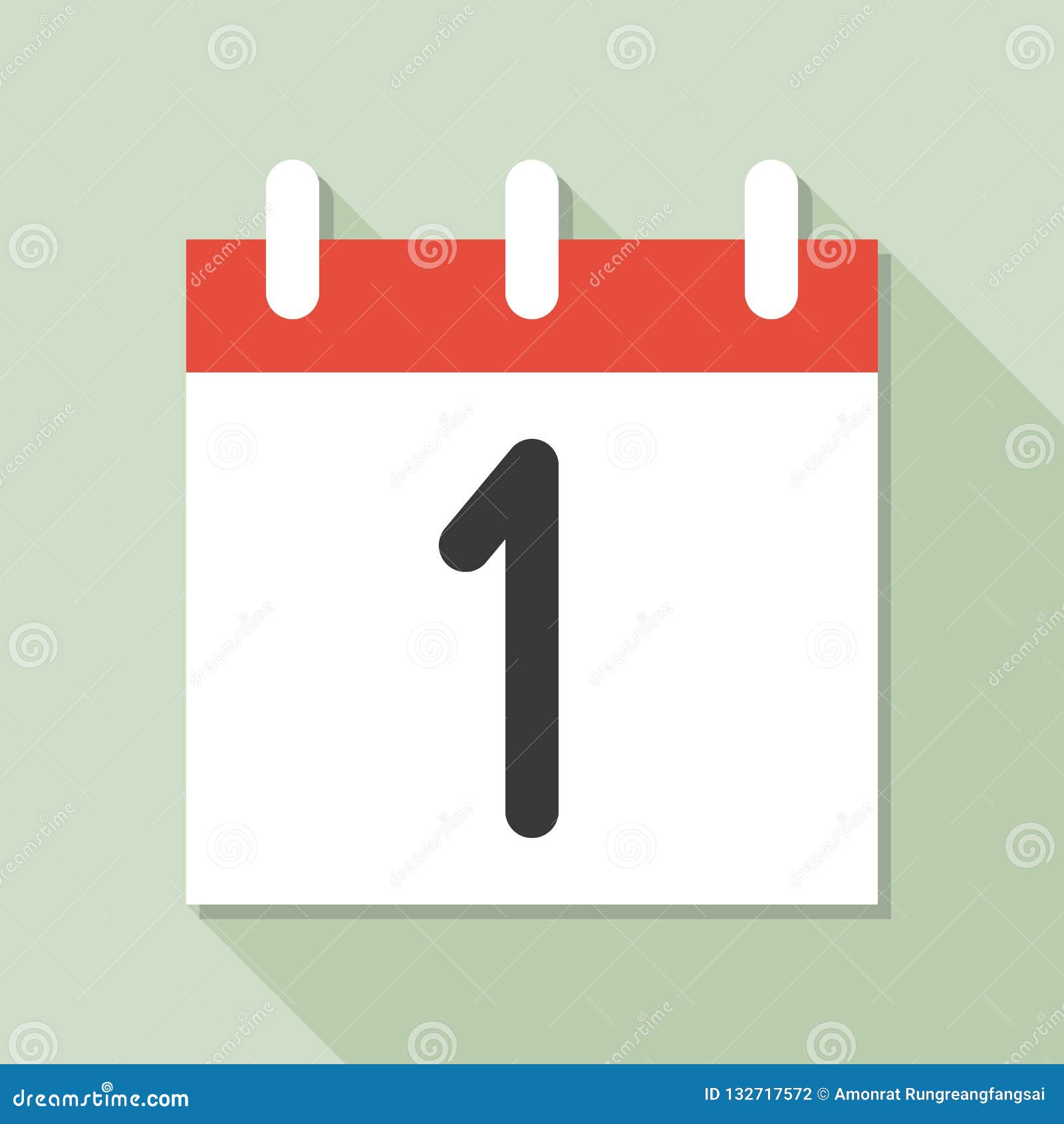 Calendar and Number, Calendar Icon Set, Flat Design Vector with Stock ...