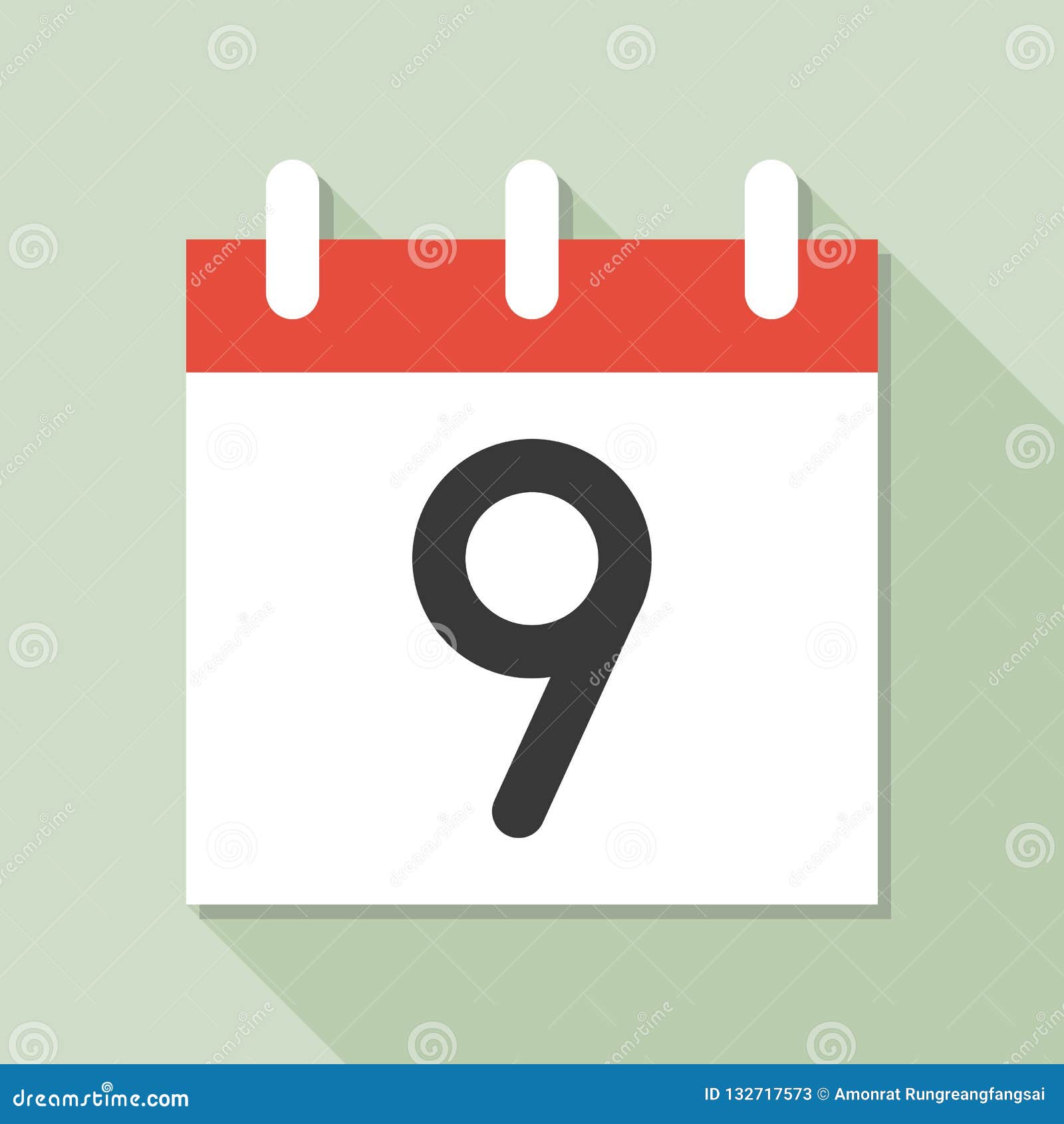 Calendar and Number, Calendar Icon Set, Flat Design Vector with Stock ...