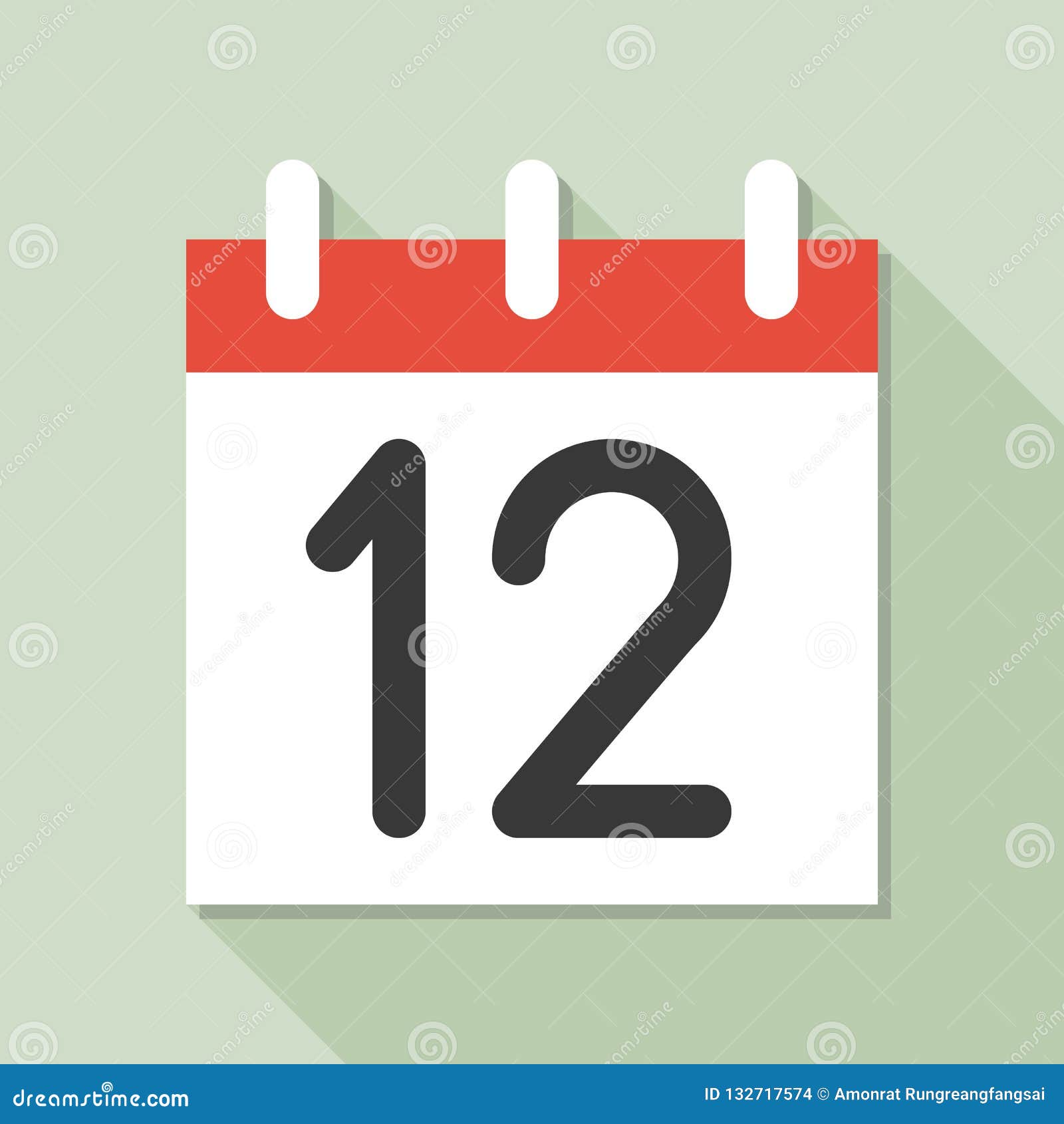 Calendar and Number, Calendar Icon Set, Flat Design Vector with Stock ...