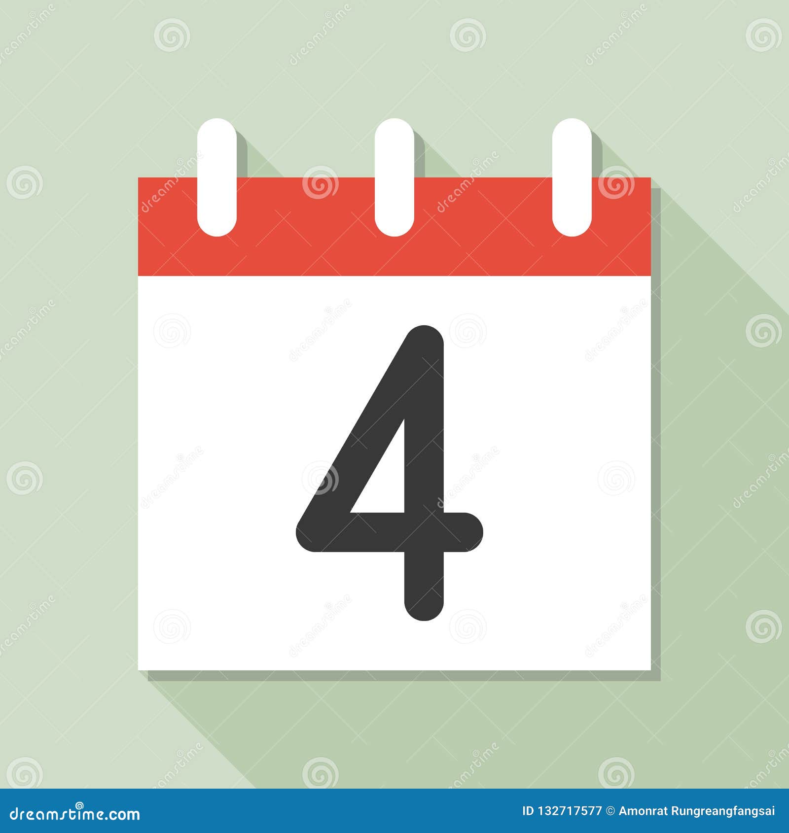 Calendar and Number, Calendar Icon Set, Flat Design Vector with Stock ...