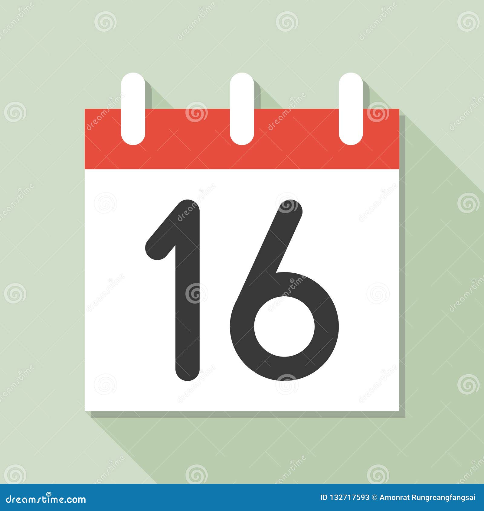 Calendar and Number, Calendar Icon Set, Flat Design Vector with Stock ...