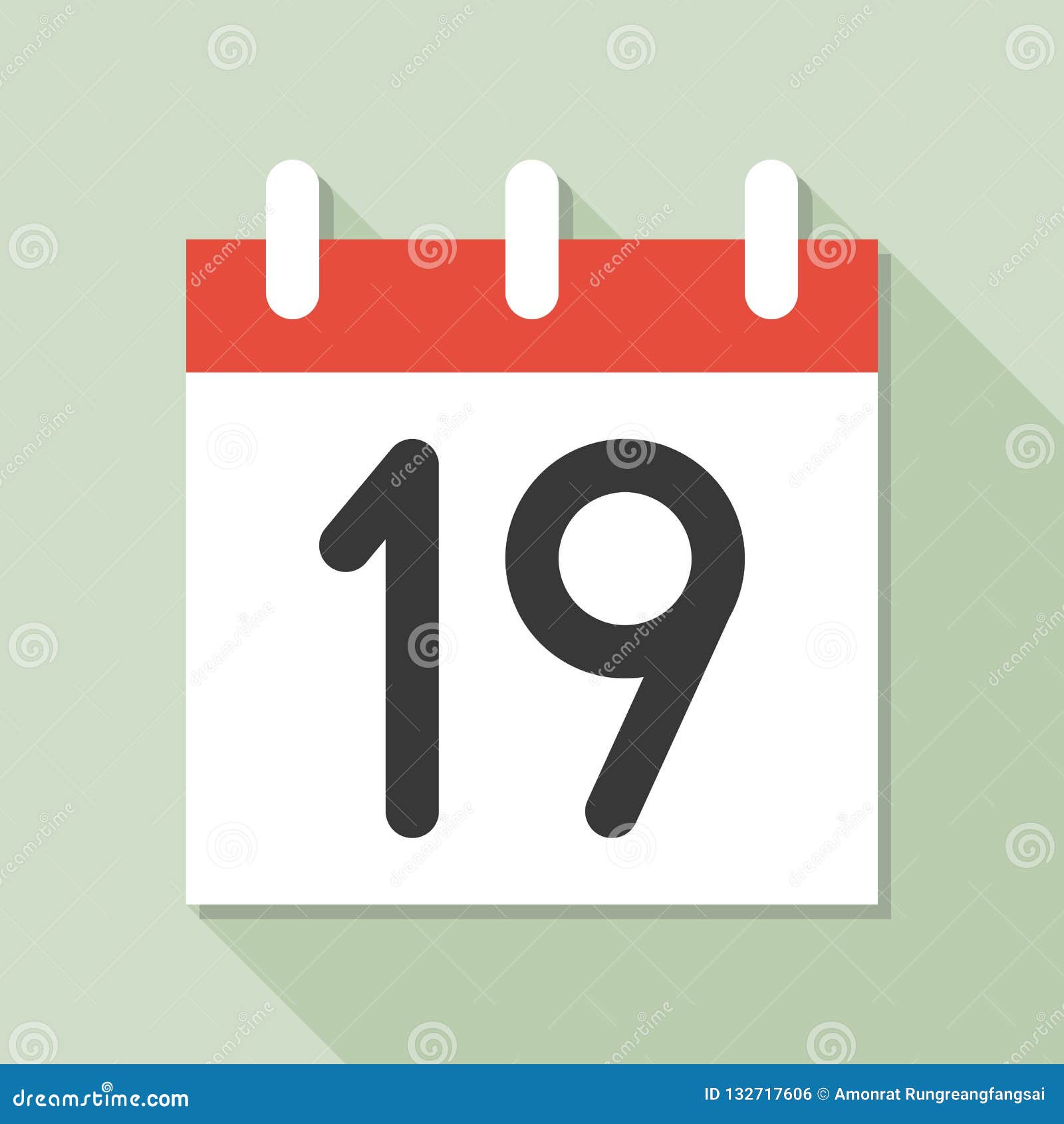 Calendar and Number, Calendar Icon Set, Flat Design Vector with Stock ...