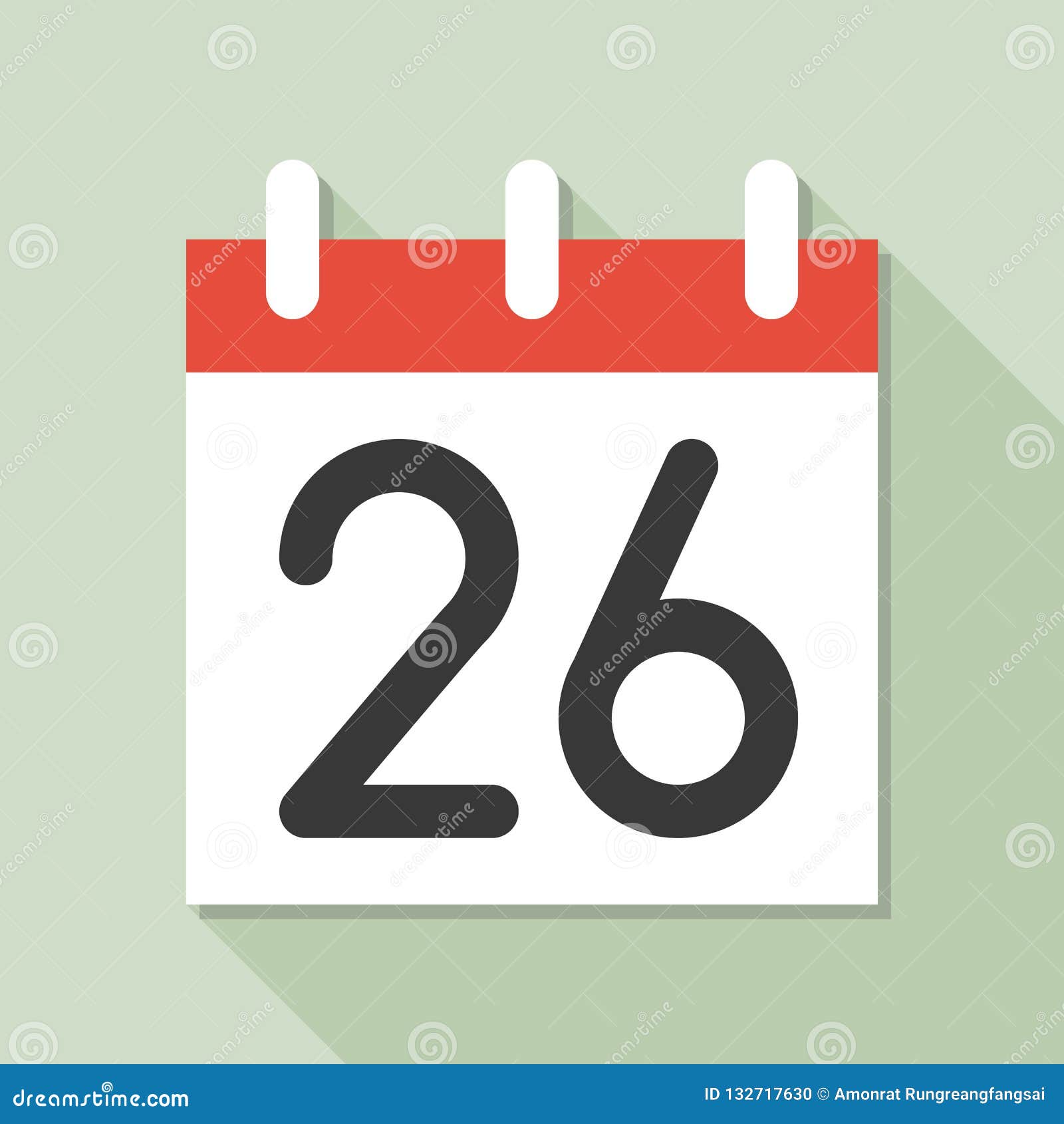 Calendar and Number, Calendar Icon Set, Flat Design Vector with Stock ...