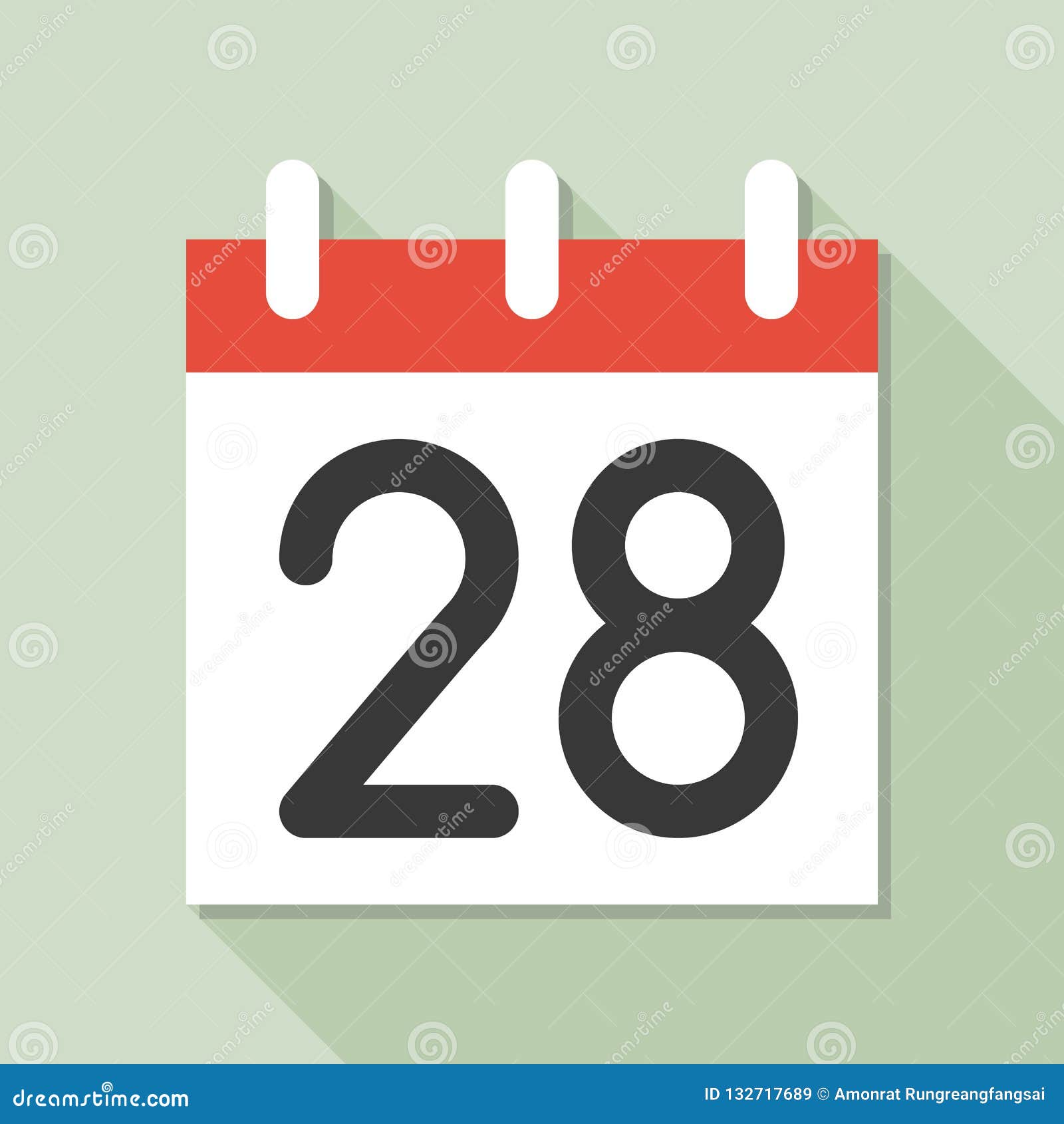 Calendar and Number, Calendar Icon Set, Flat Design Vector with Stock ...