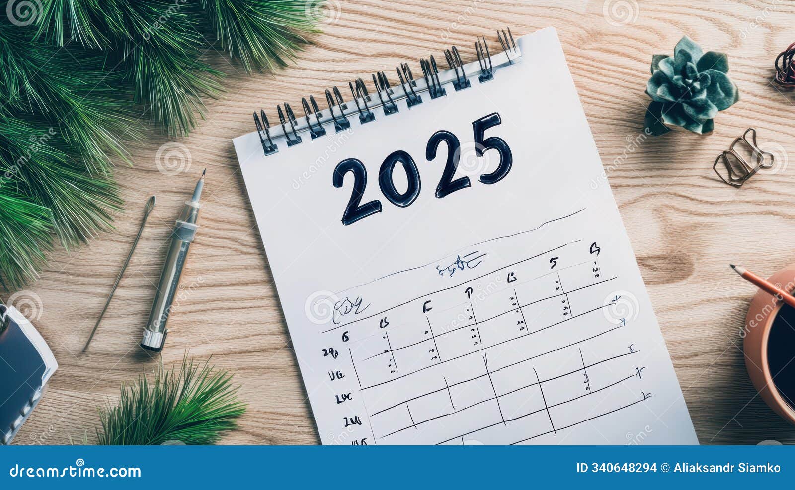 Calendar 2025 on Office Table with To-do List and Plans for Next Year ...