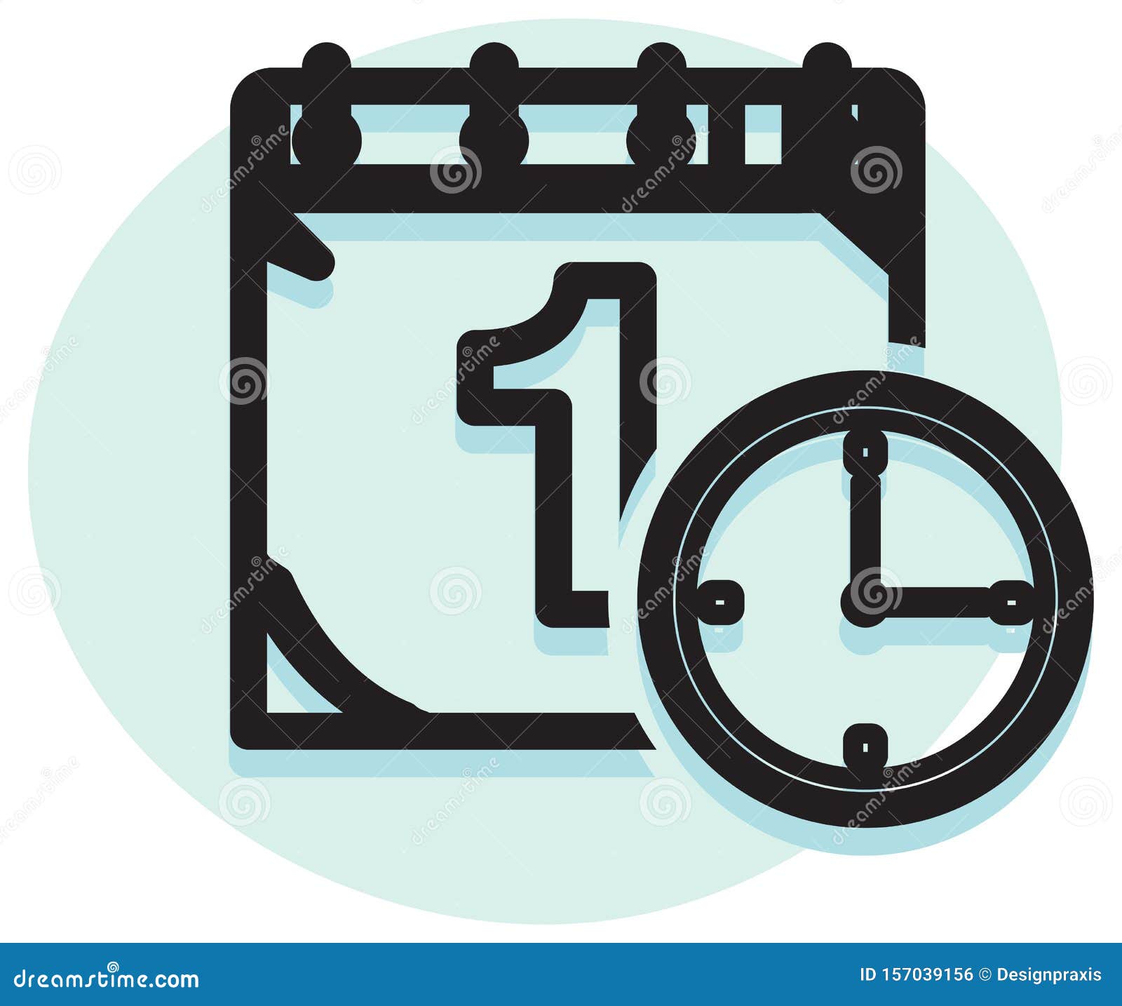 Calendar Organizer Icon stock illustration. Illustration of vector ...