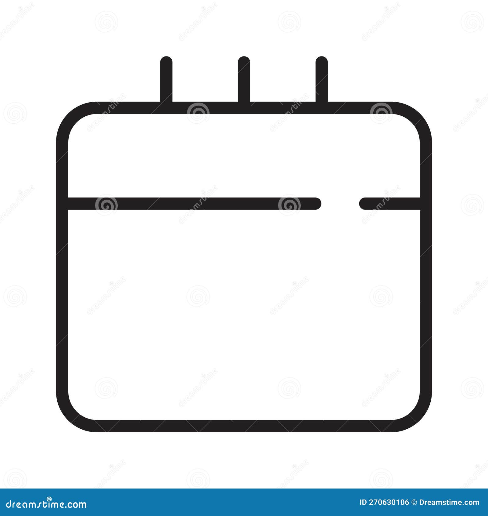 Calendar Outline Icon, Linear Calendar, Black and White Transparent ...